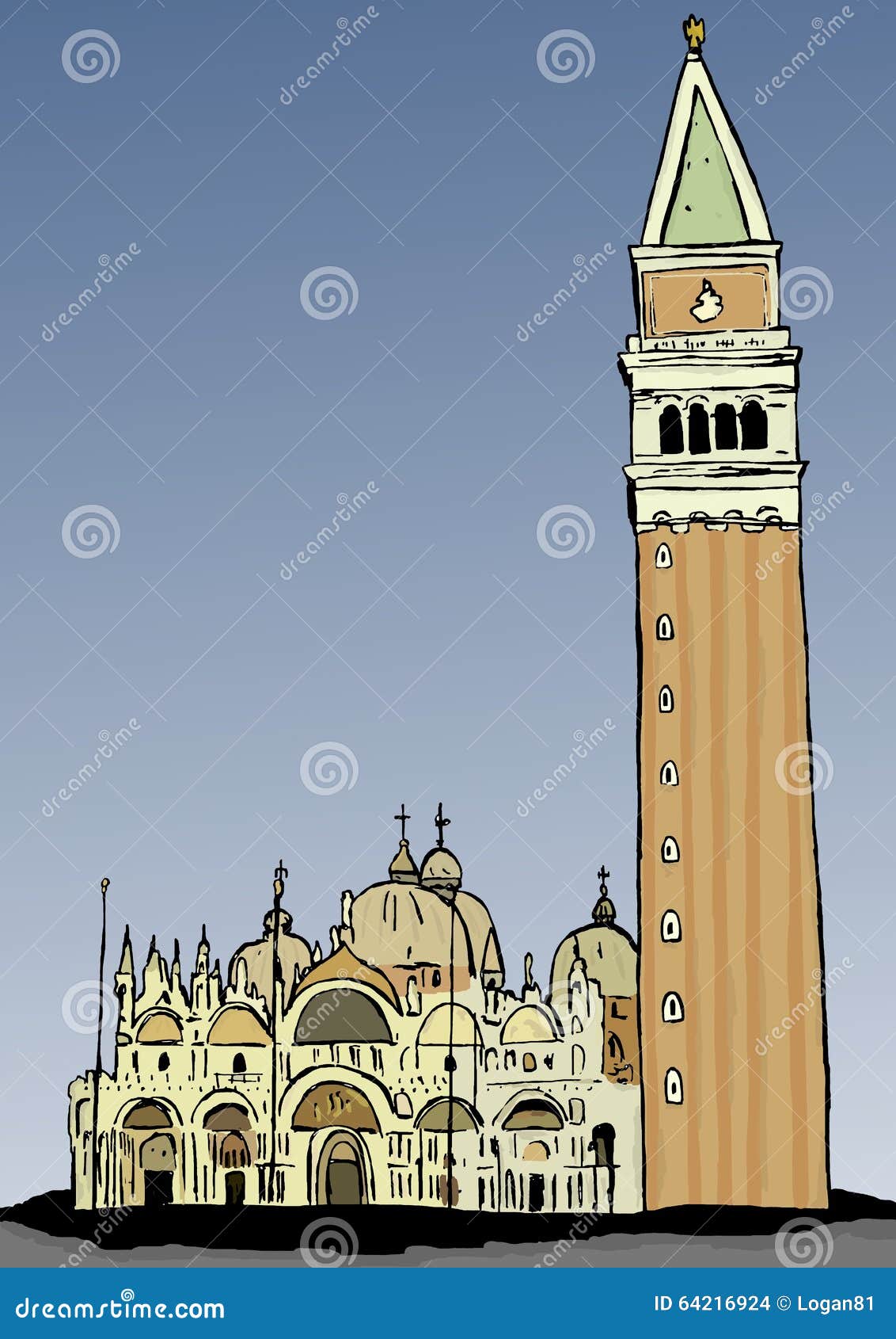 San Mark Basilica illustrazione di stock. Illustrazione di contrassegno ...