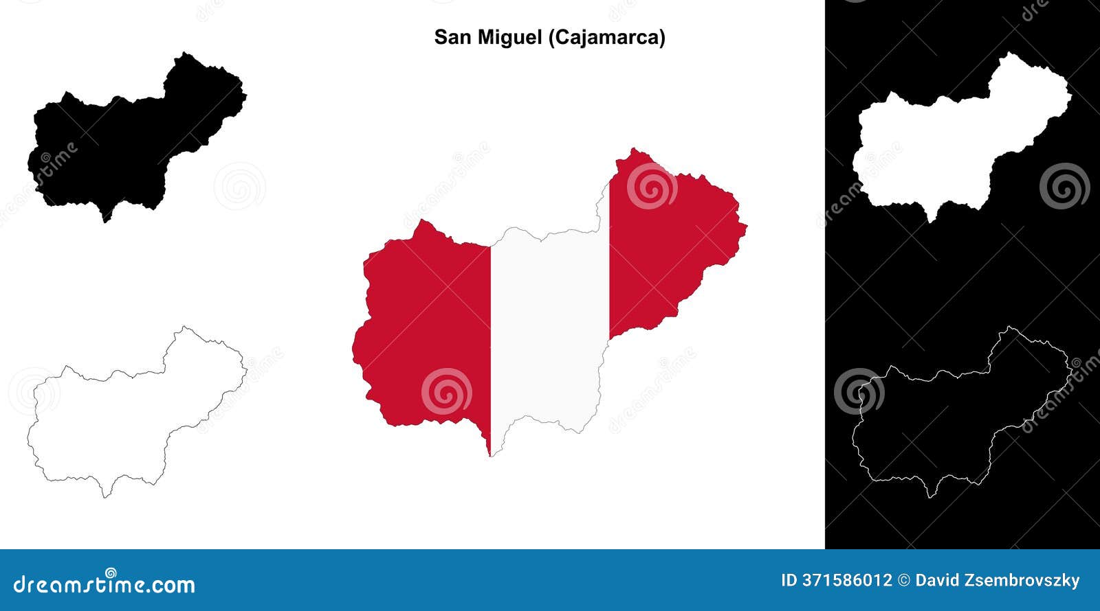 San Miguel Del Rio Outline Map Vector Illustration | CartoonDealer.com ...