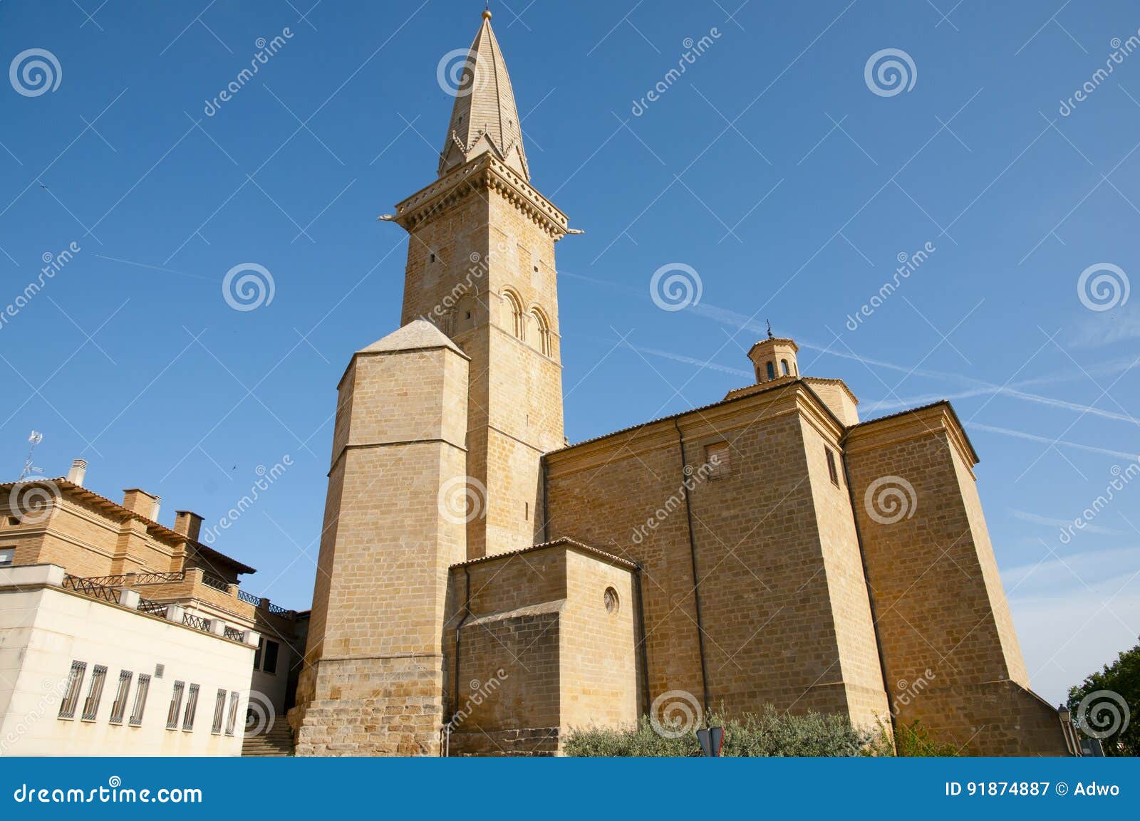 San Pedro Church - Olite - Spain Stock Image - Image of pedro, trinity ...