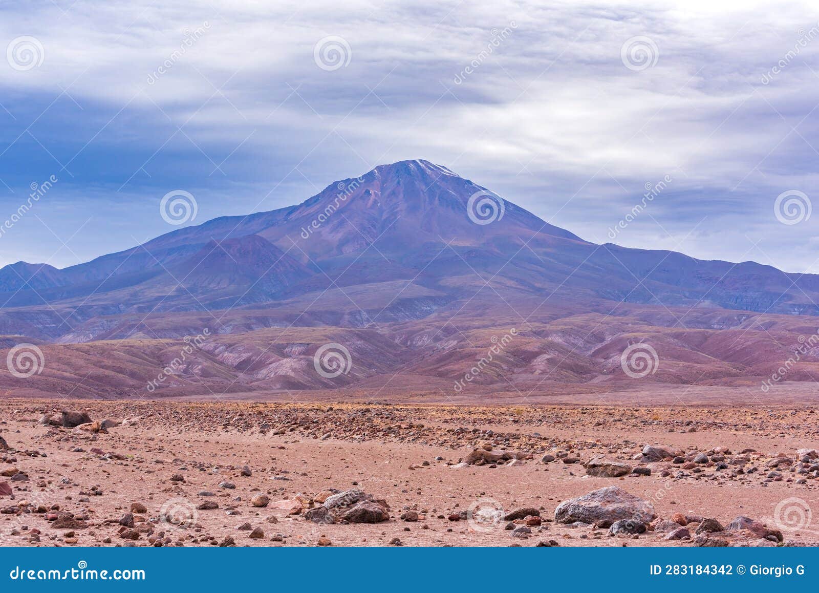 Arid Valley in Atacama Desert Stock Photo - Image of adventure ...