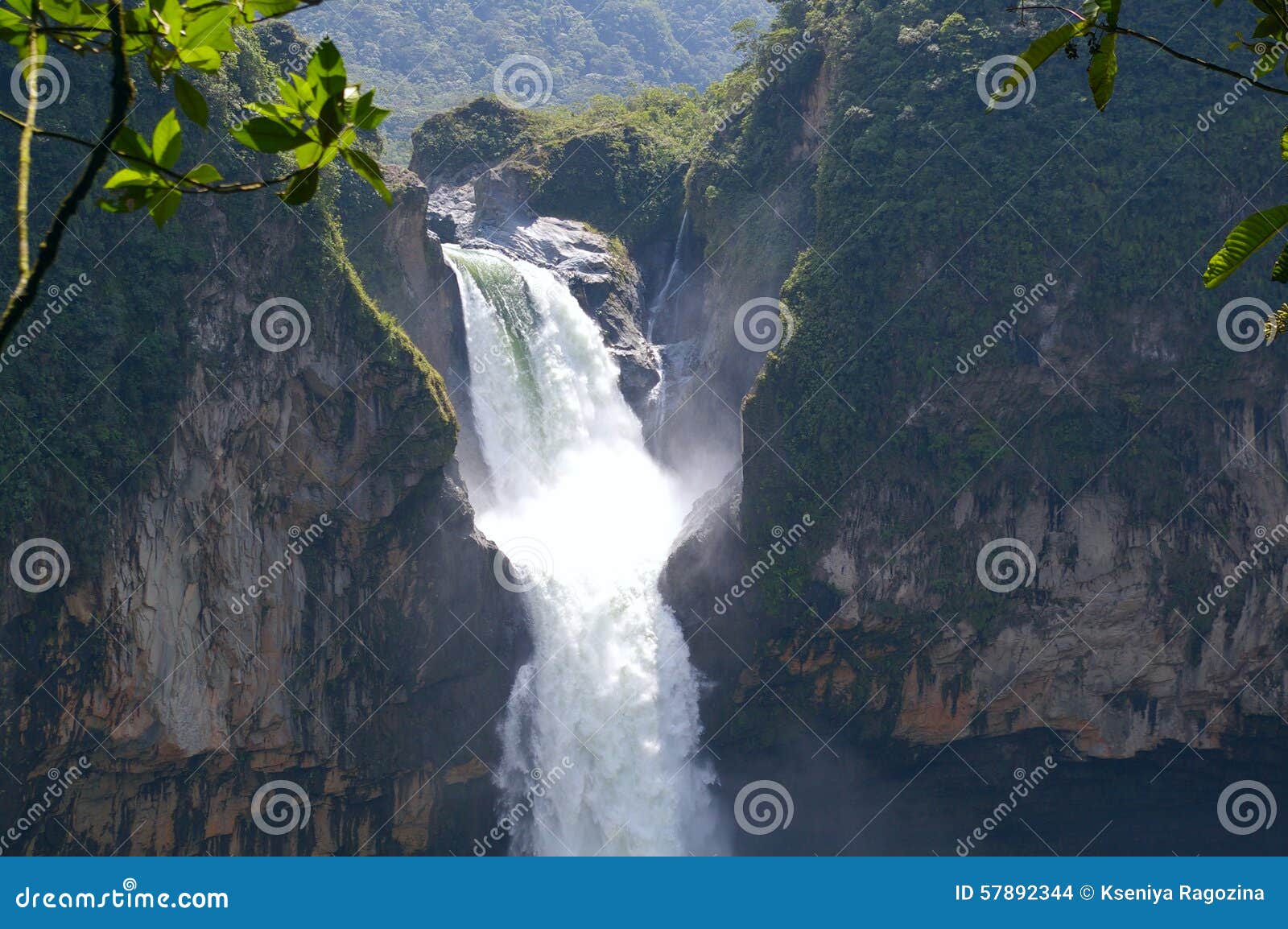 San Rafael Falls, Ecuador stock photo. Image of flow - 57892344