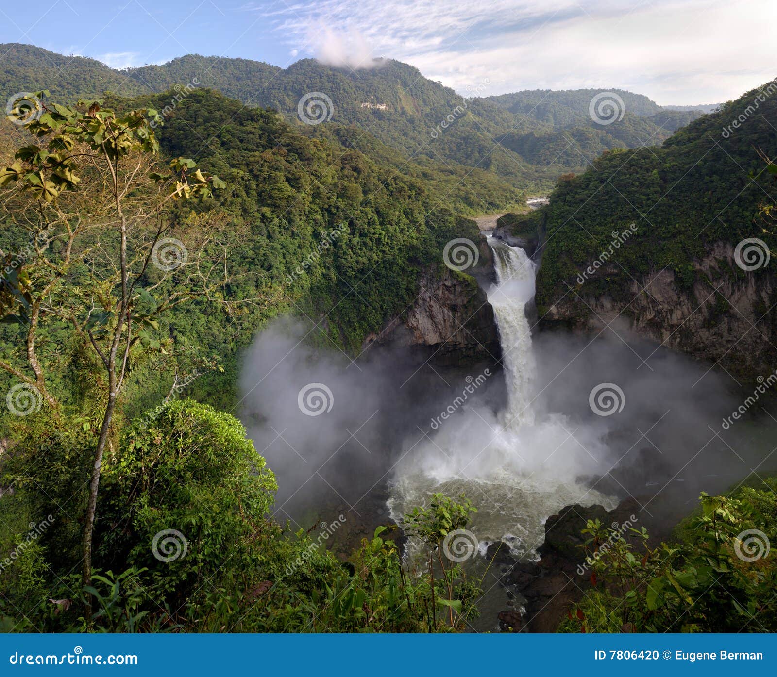 San Rafael Waterfall stock photo. Image of tree, nature - 7806420