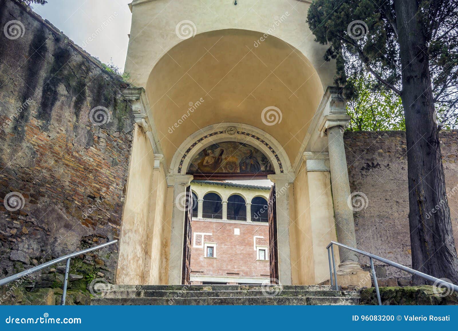 San Saba Basilica Church in Rome, Italy Stock Photo - Image of steps ...