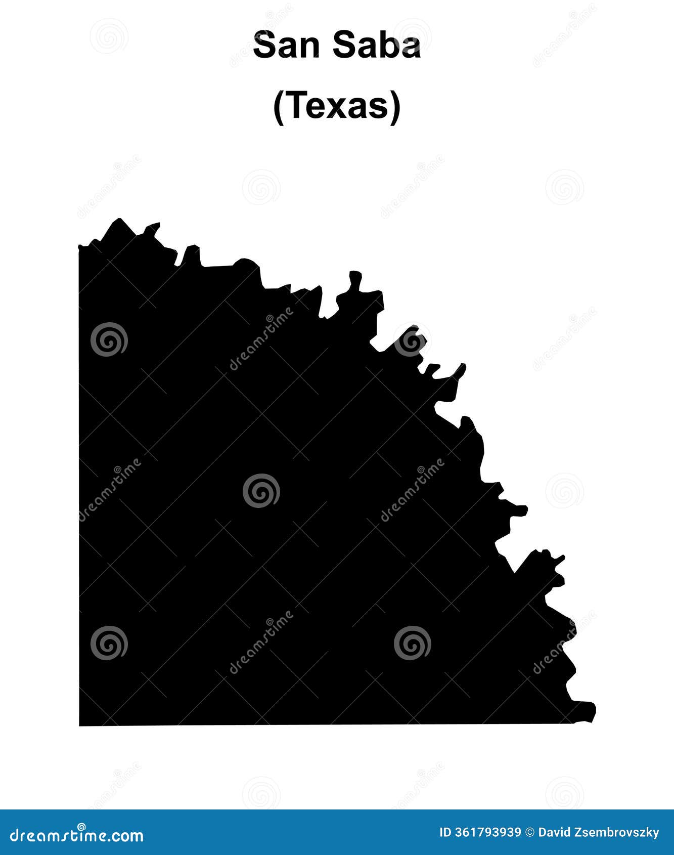 San Saba Outline Map Royalty-Free Stock Photography | CartoonDealer.com ...