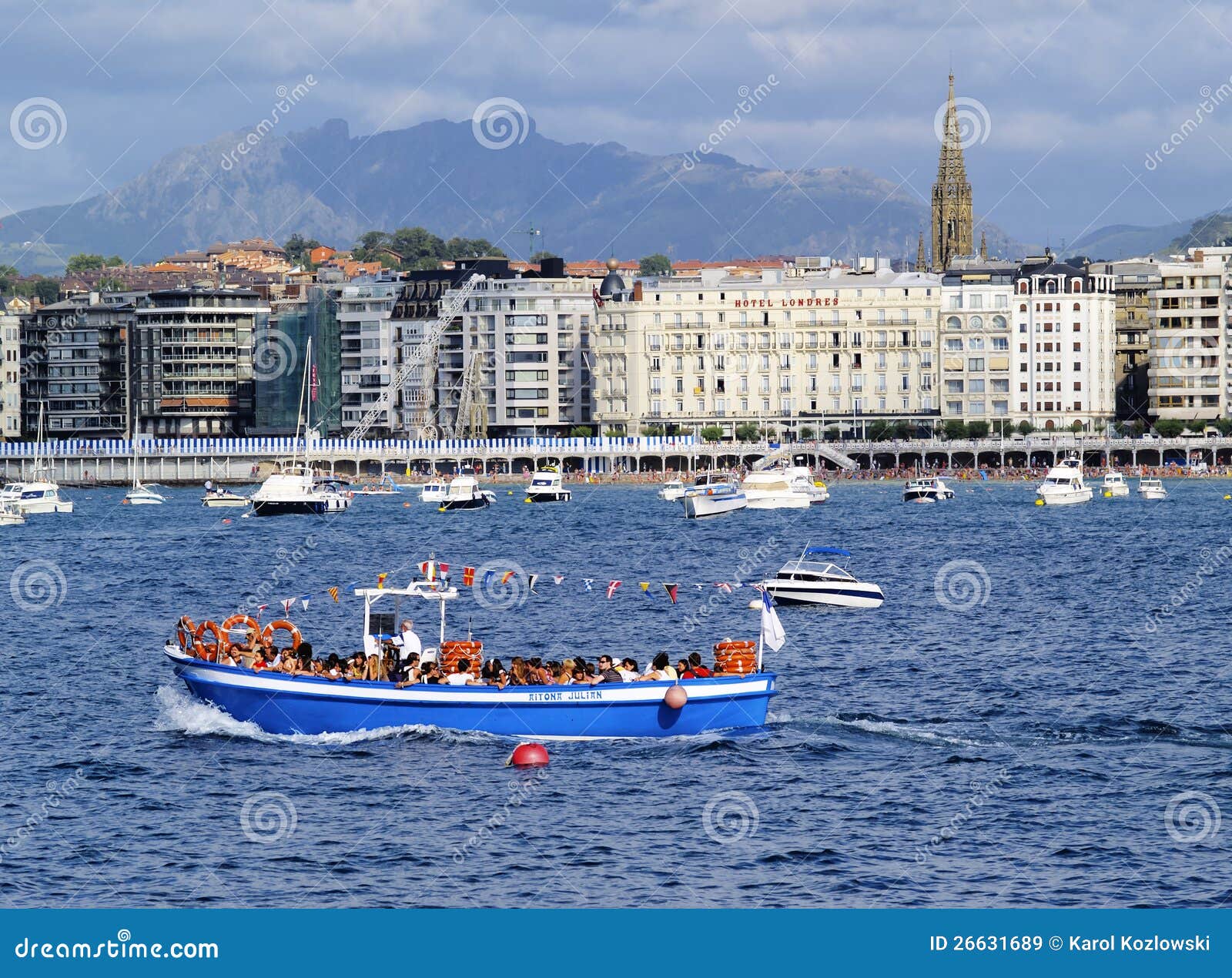 San Sebastian image stock éditorial. Image du europe - 26631689