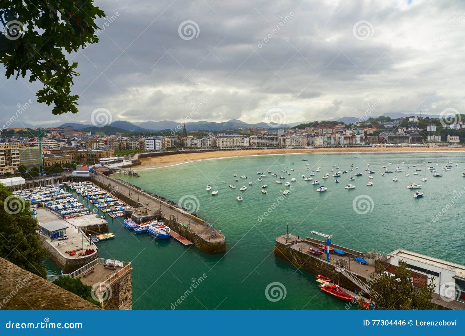San sebastian bay view editorial photo. Image of nature - 77304446