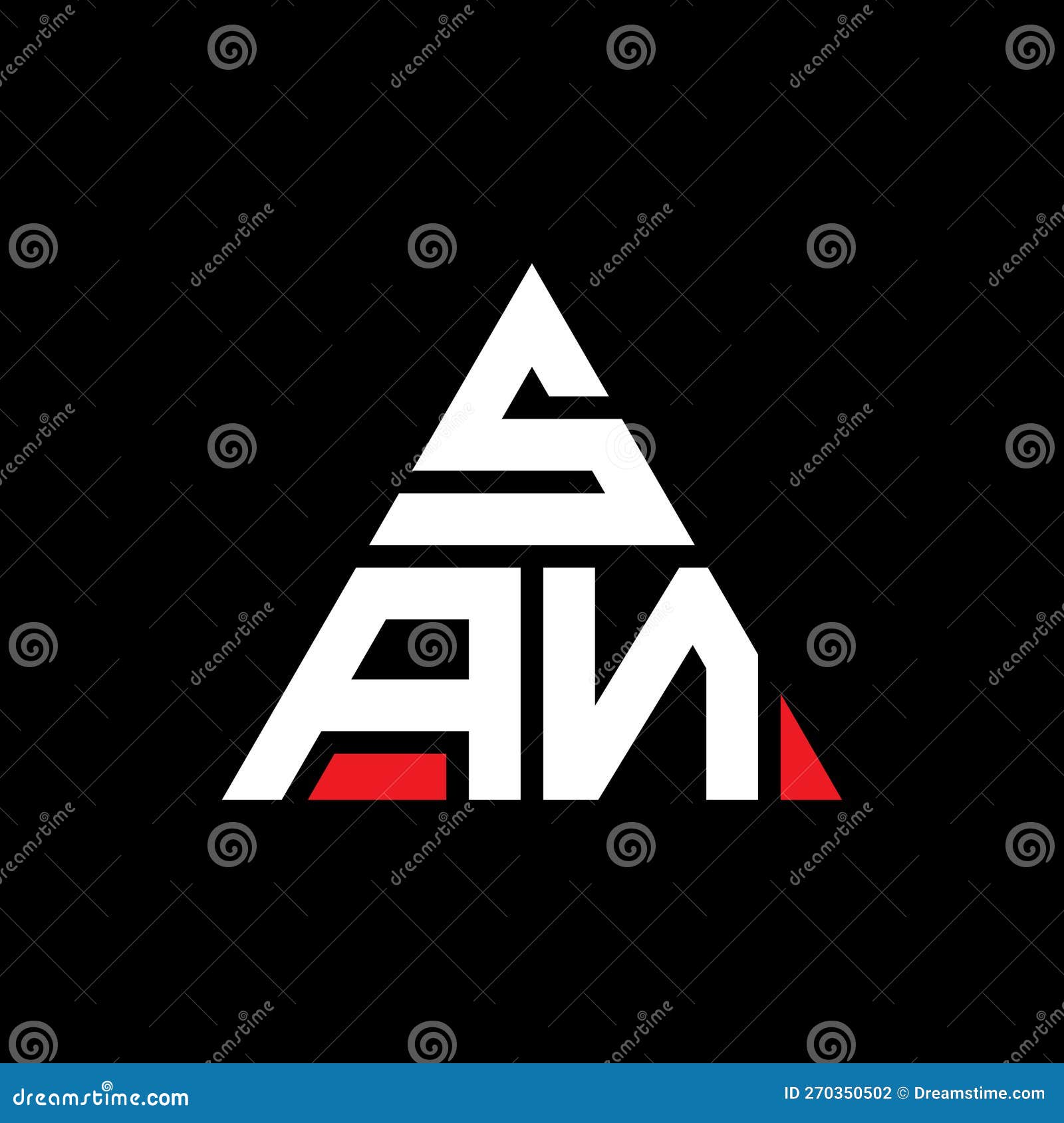 SAN Triangle Letter Logo Design with Triangle Shape. SAN Triangle Logo ...