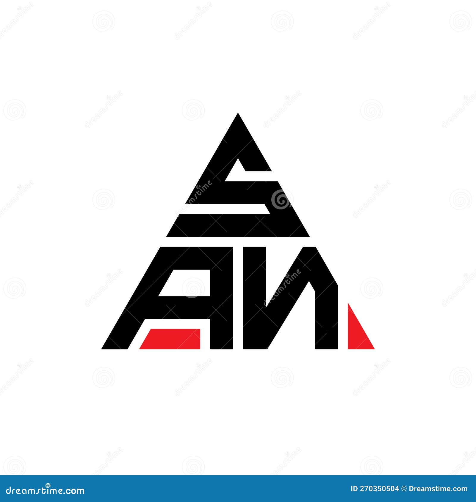 SAN Triangle Letter Logo Design with Triangle Shape. SAN Triangle Logo ...