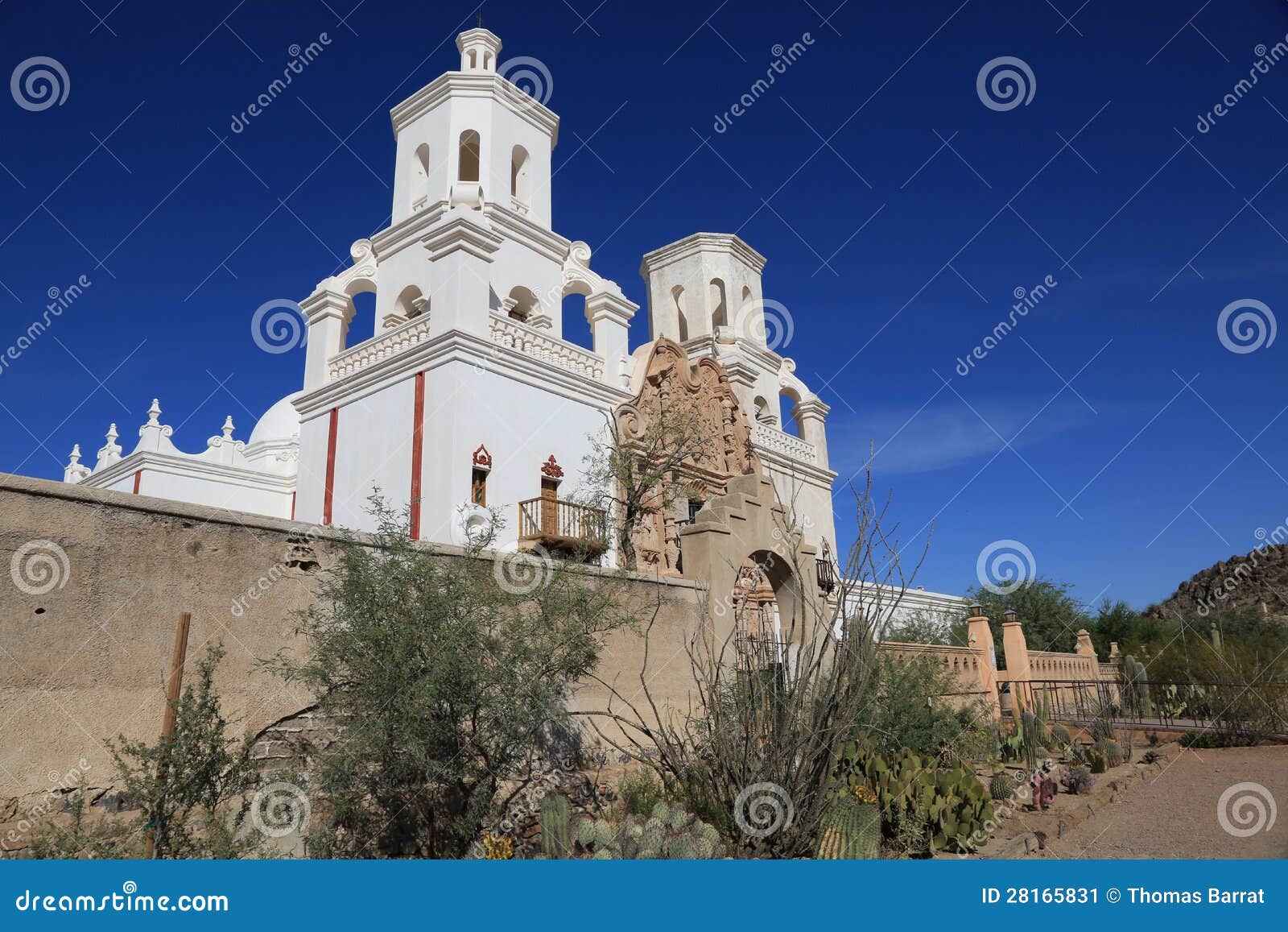San Xavier del Bac Mission stock image. Image of religion - 28165831