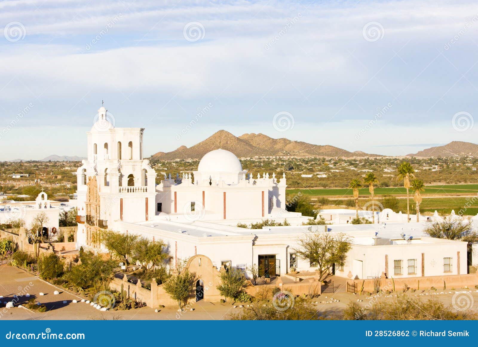 San Xavier del Bac Mission stock photo. Image of outside - 28526862
