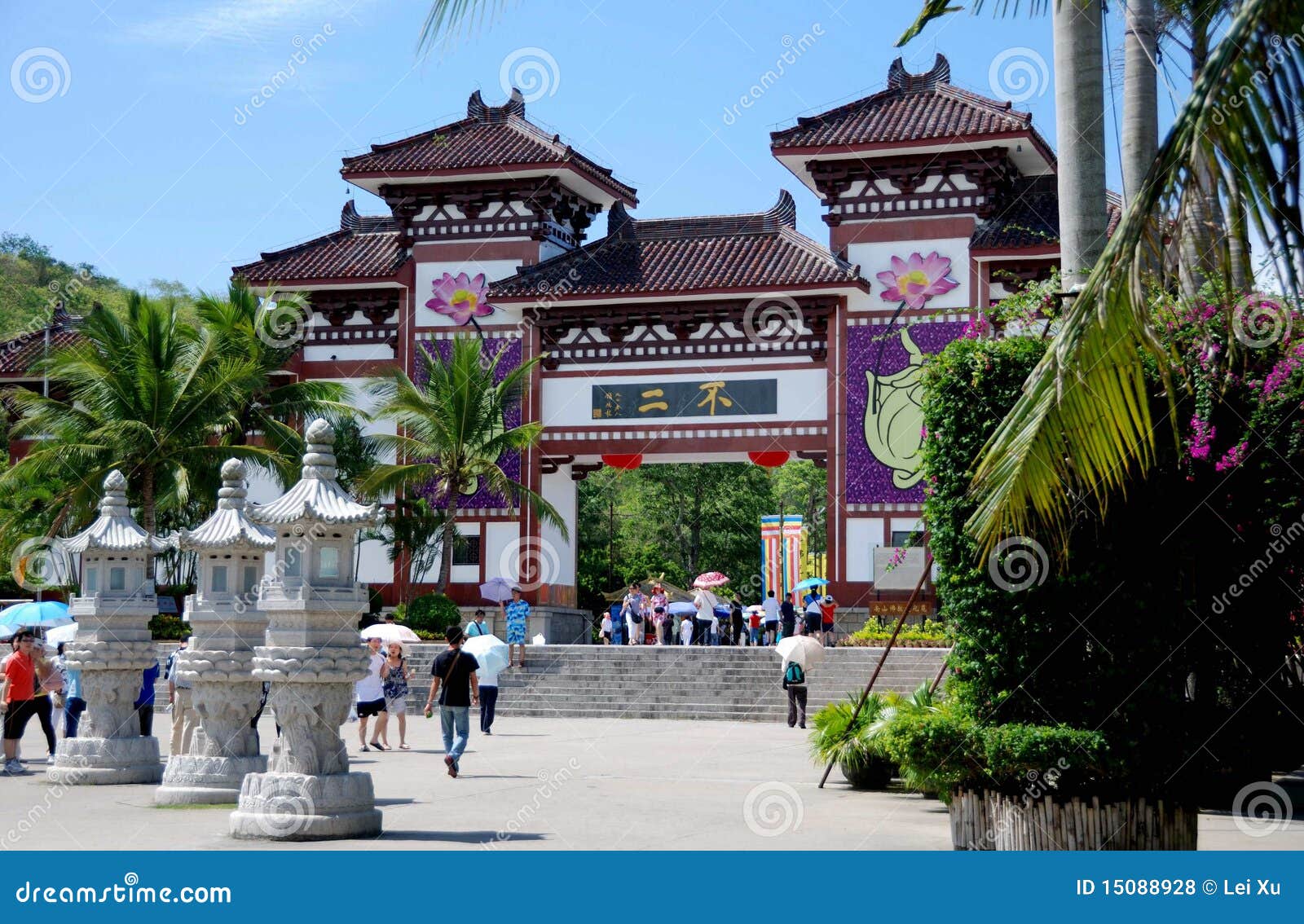 San Ya, China: Nanshan Temple Editorial Stock Photo - Image of mountain ...