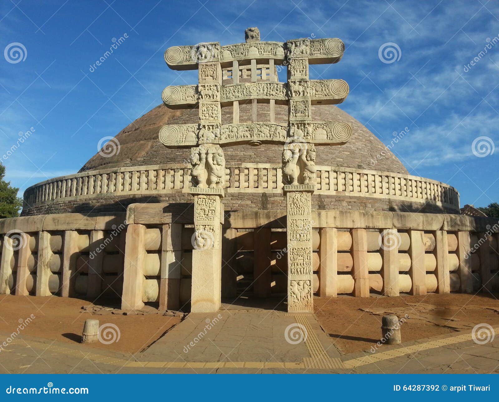 SANCHI stock photo. Image of famous, sanchi, ancient - 64287392