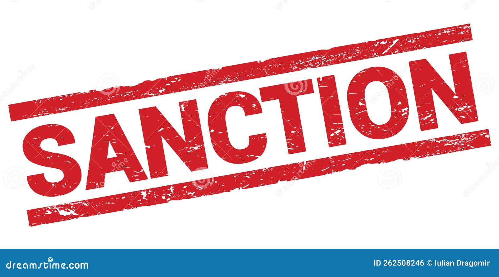SANCTION Text on Red Rectangle Stamp Sign Stock Illustration ...