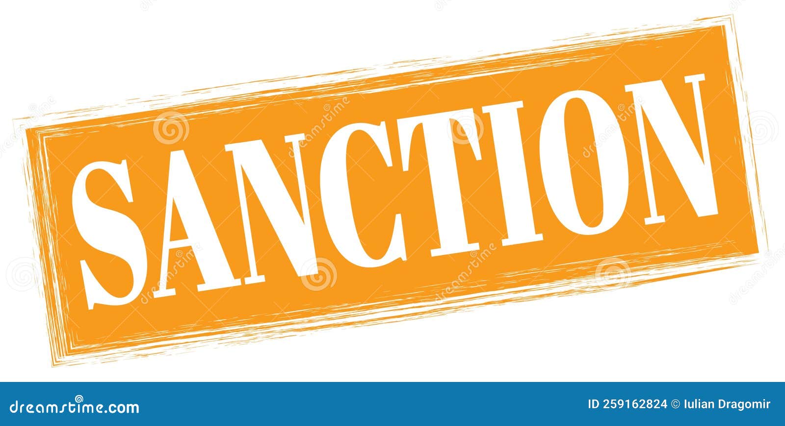 SANCTION Text Written on Orange Stamp Sign Stock Illustration ...