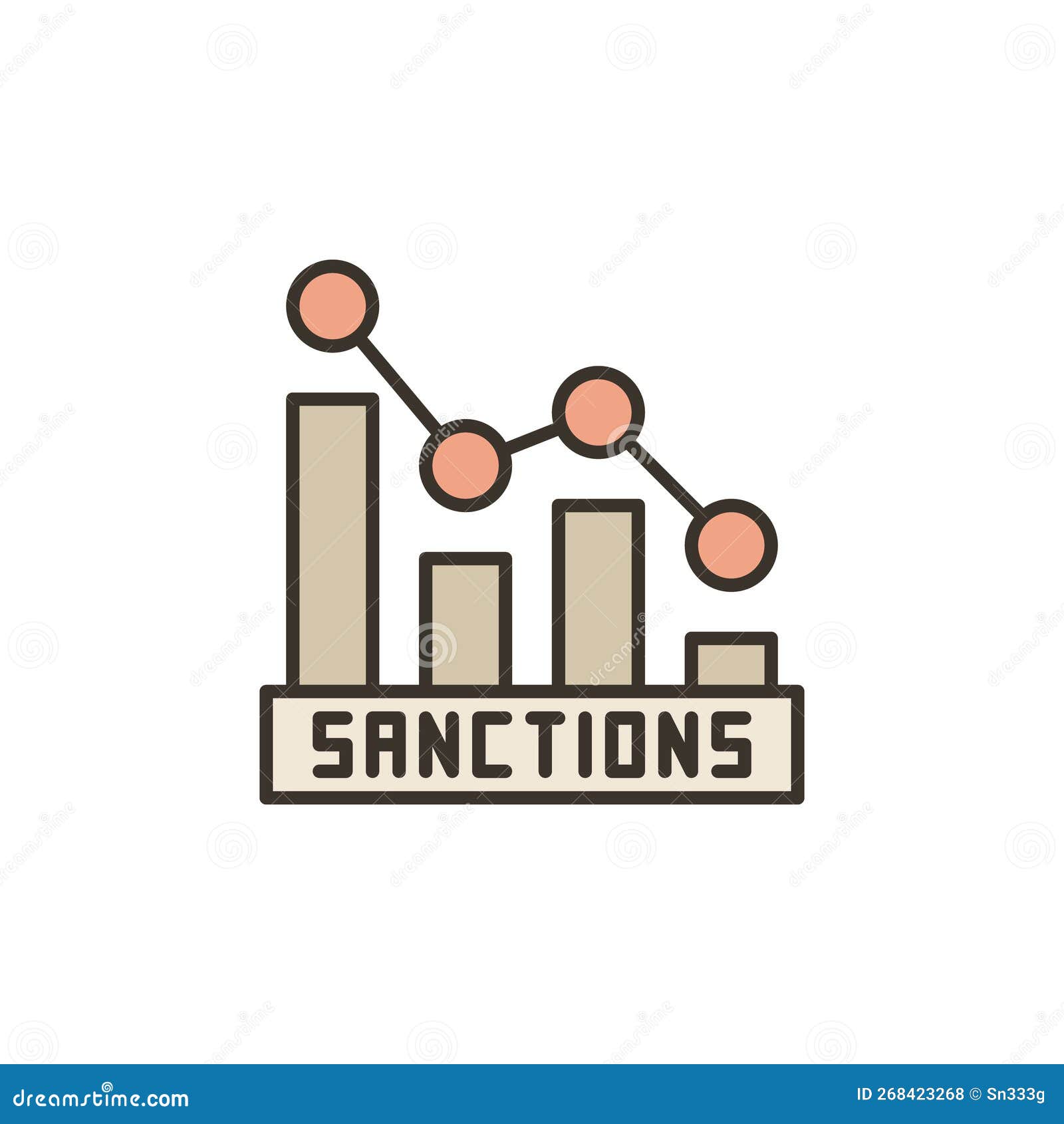 Sanctions Chart Vector Concept Colored Icon or Symbol Stock Vector ...
