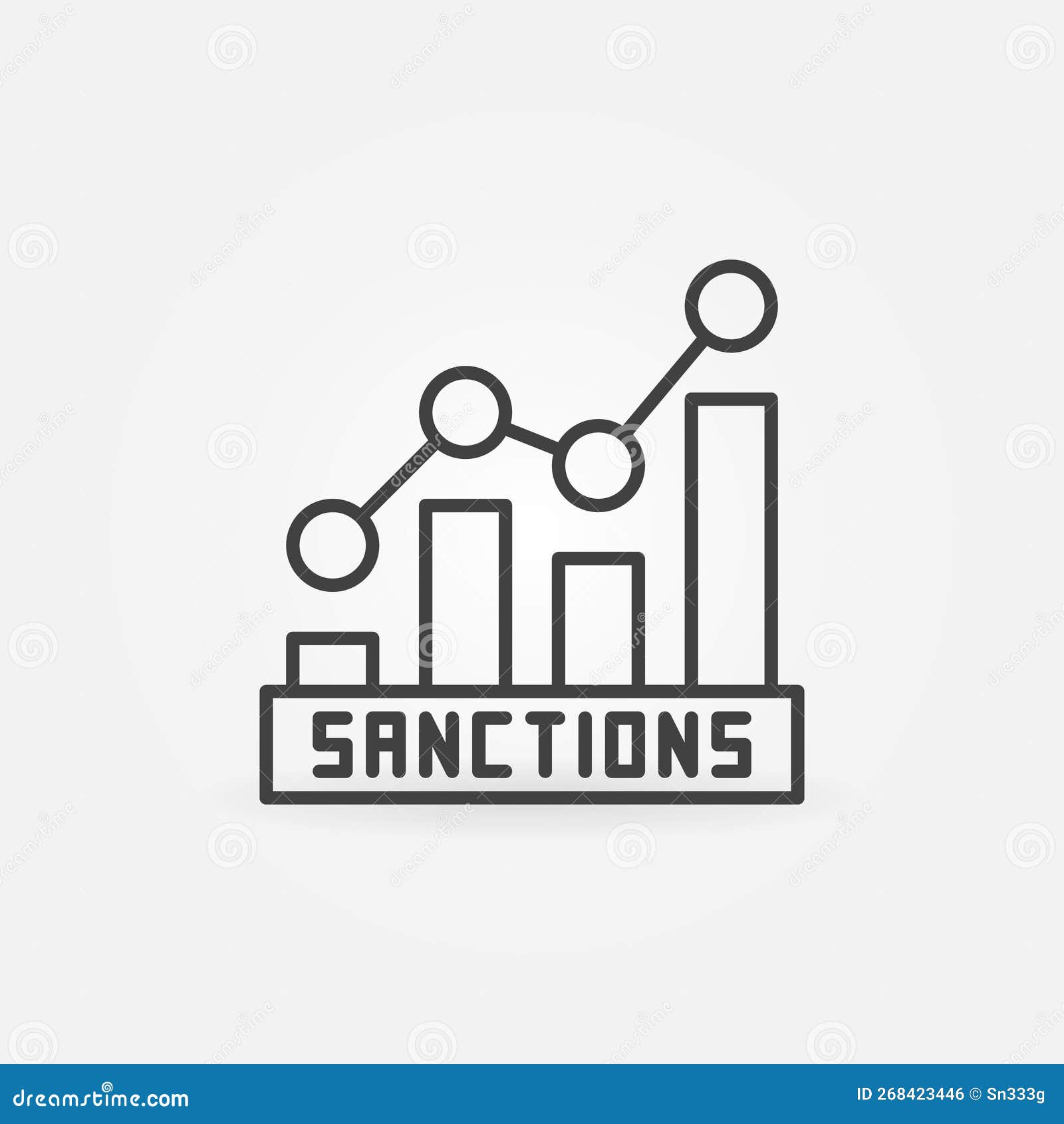Sanctions Graph Vector Concept Outline Icon or Sign Stock Vector ...