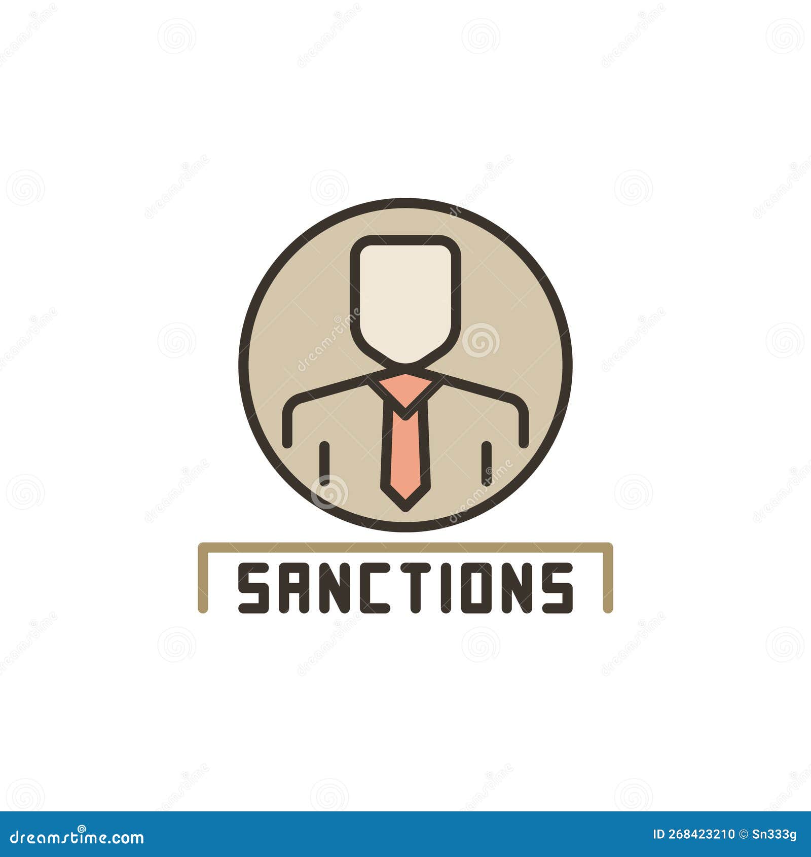 Sanctions and Man Vector Concept Colored Icon or Symbol Stock Vector ...