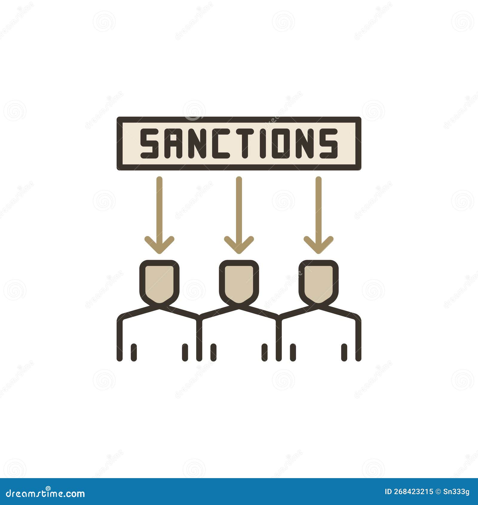 Sanctions and People Vector Concept Colored Icon or Symbol Stock Vector ...