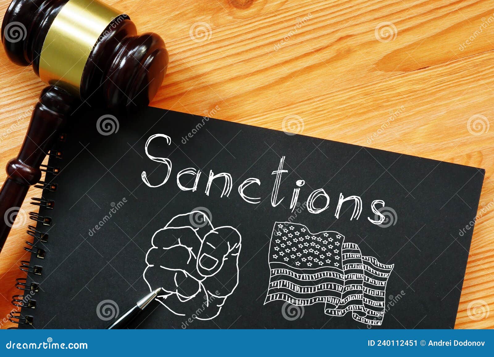 Sanctions are Shown on the Photo Using the Text Stock Image - Image of ...