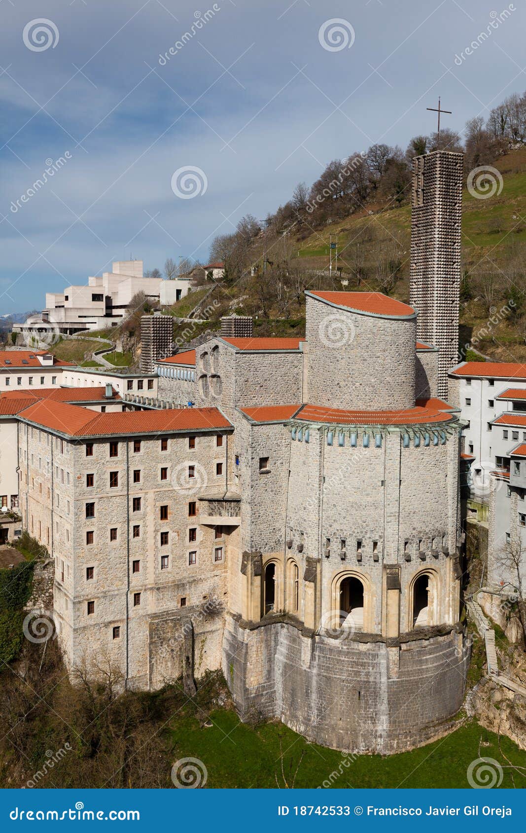 Sanctuary of Arantzazu stock image. Image of panoramic - 18742533