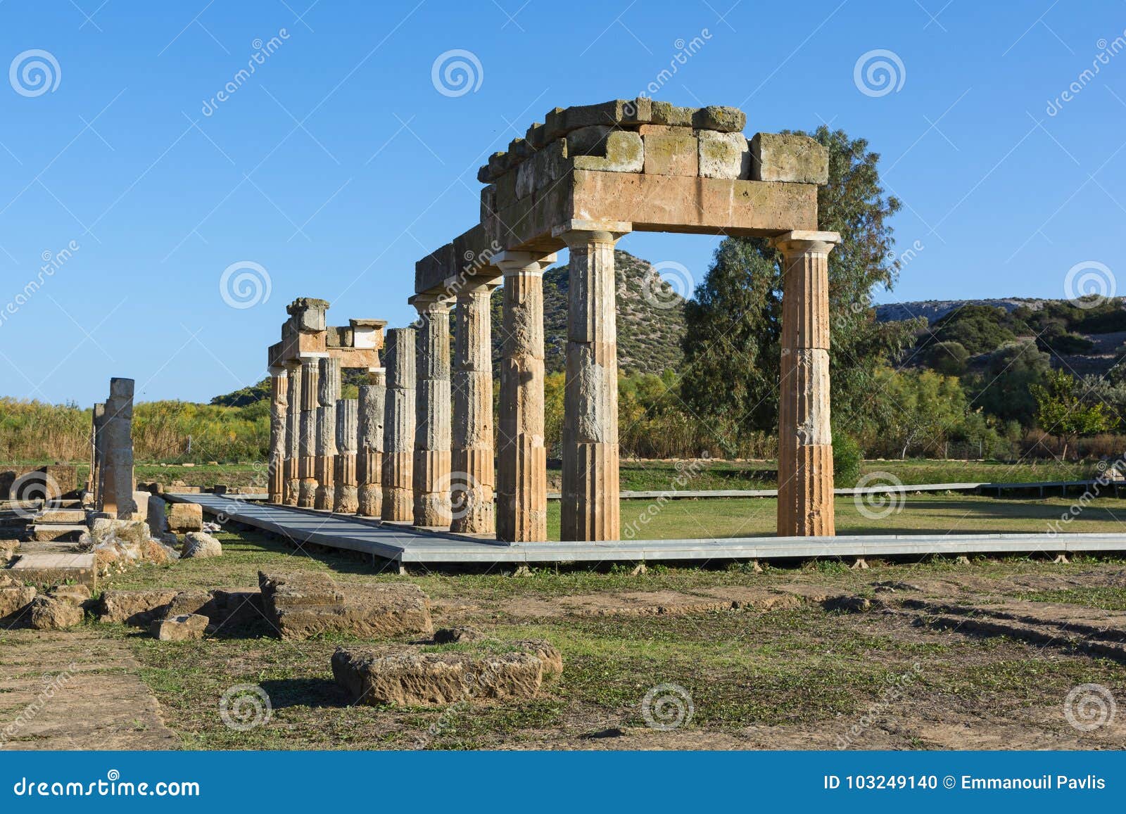 The Sanctuary of Artemis at Brauron, Attica - Greece. Stock Photo ...