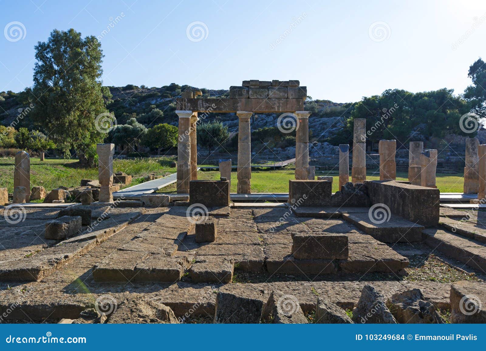 The Sanctuary of Artemis at Brauron, Attica - Greece. Stock Photo ...