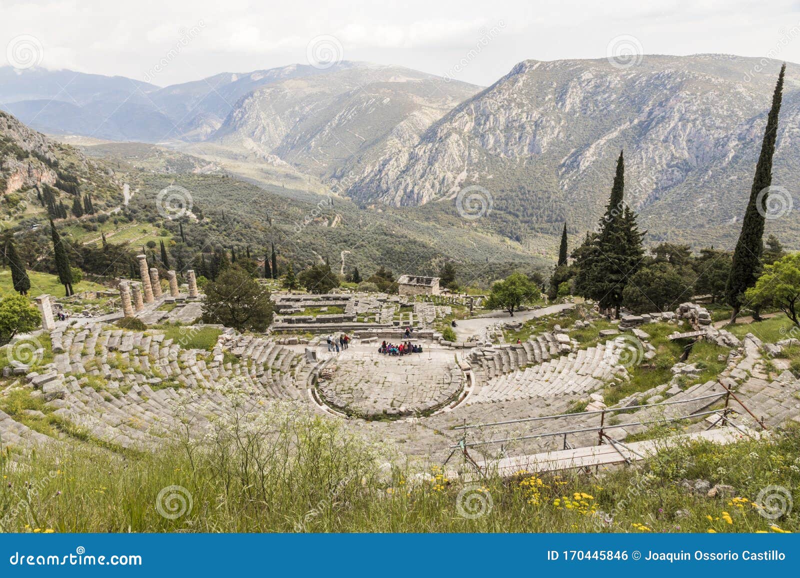 Sanctuary of Delphi, Greece Stock Photo - Image of greece, athena ...
