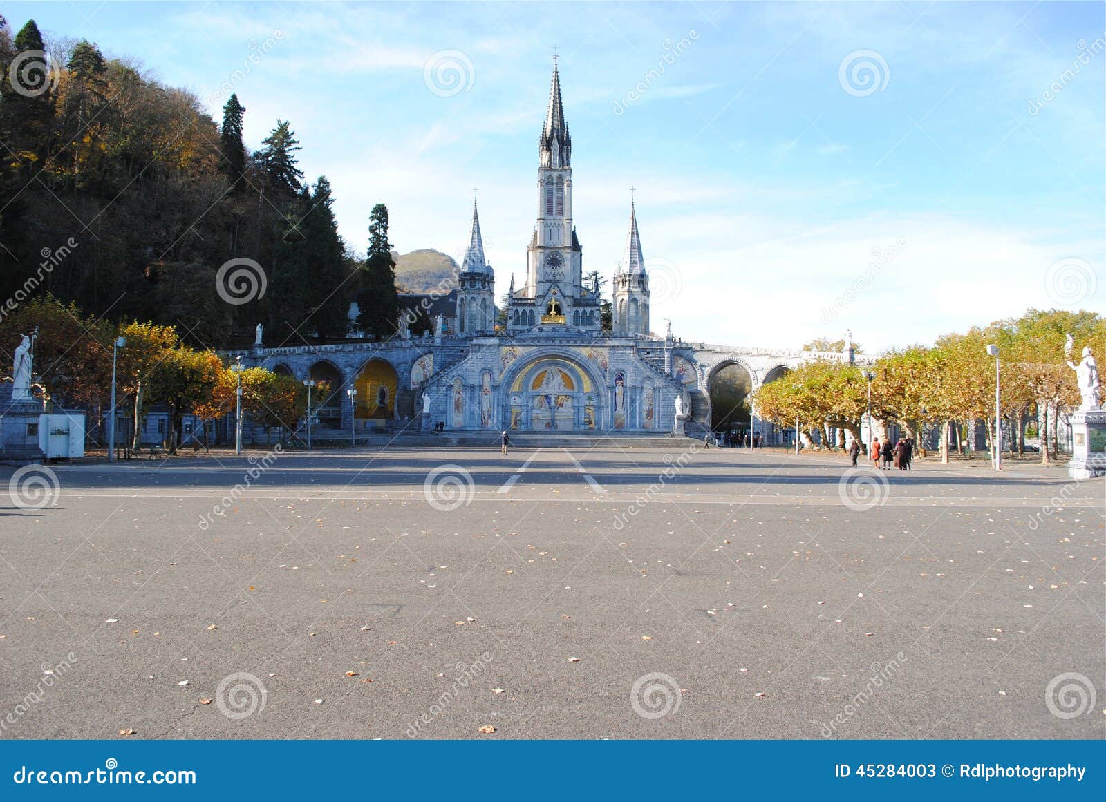Sanctuary of Our Lady of Lourdes Stock Image - Image of religion ...