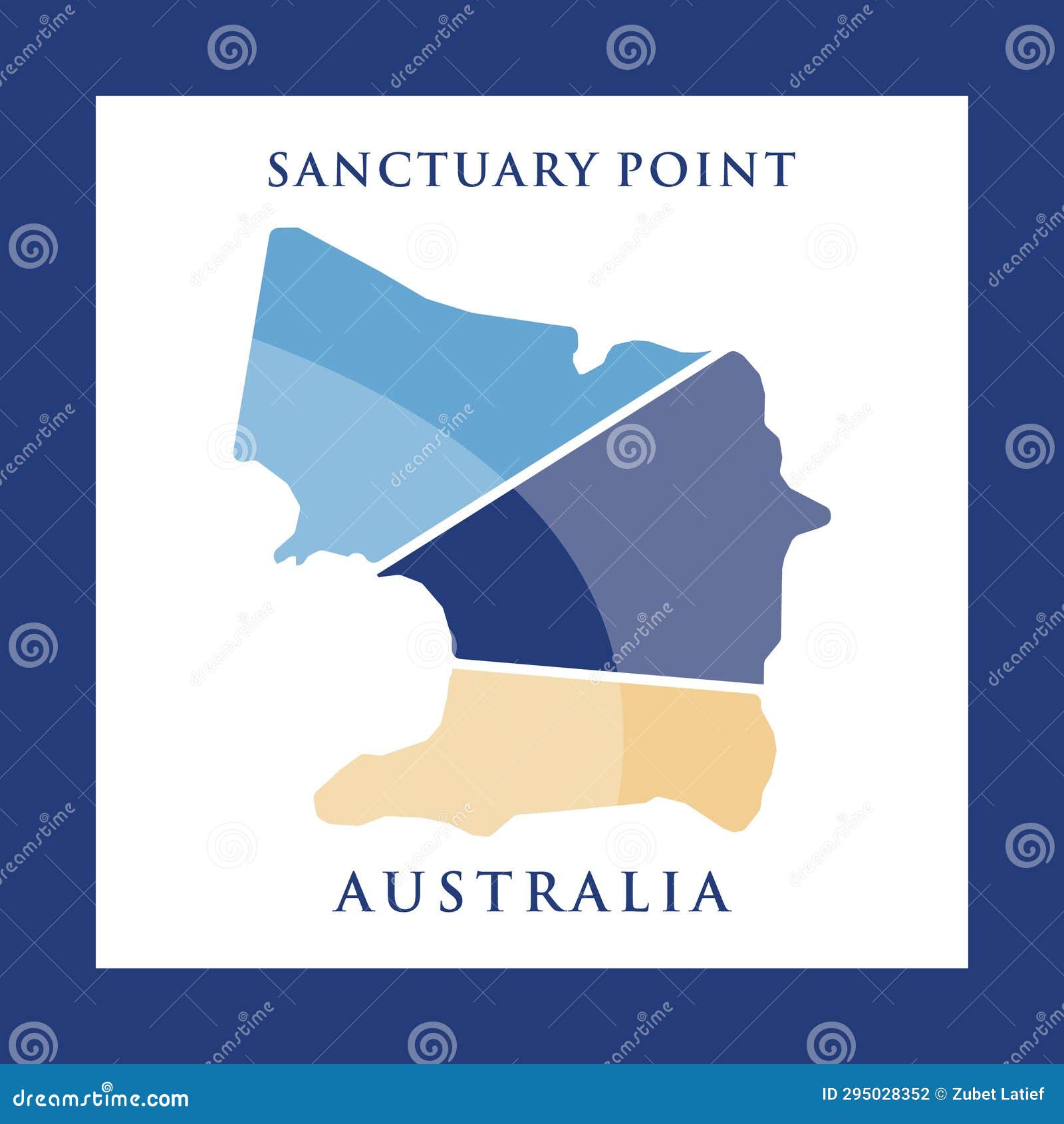 Sanctuary Point City Map Modern Geometric Logo Stock Illustration ...