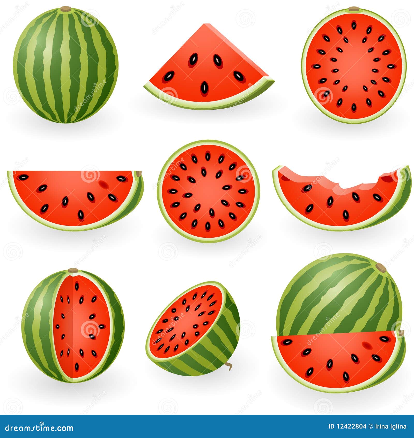 Sandía ilustración del vector. Ilustración de postre - 12422804