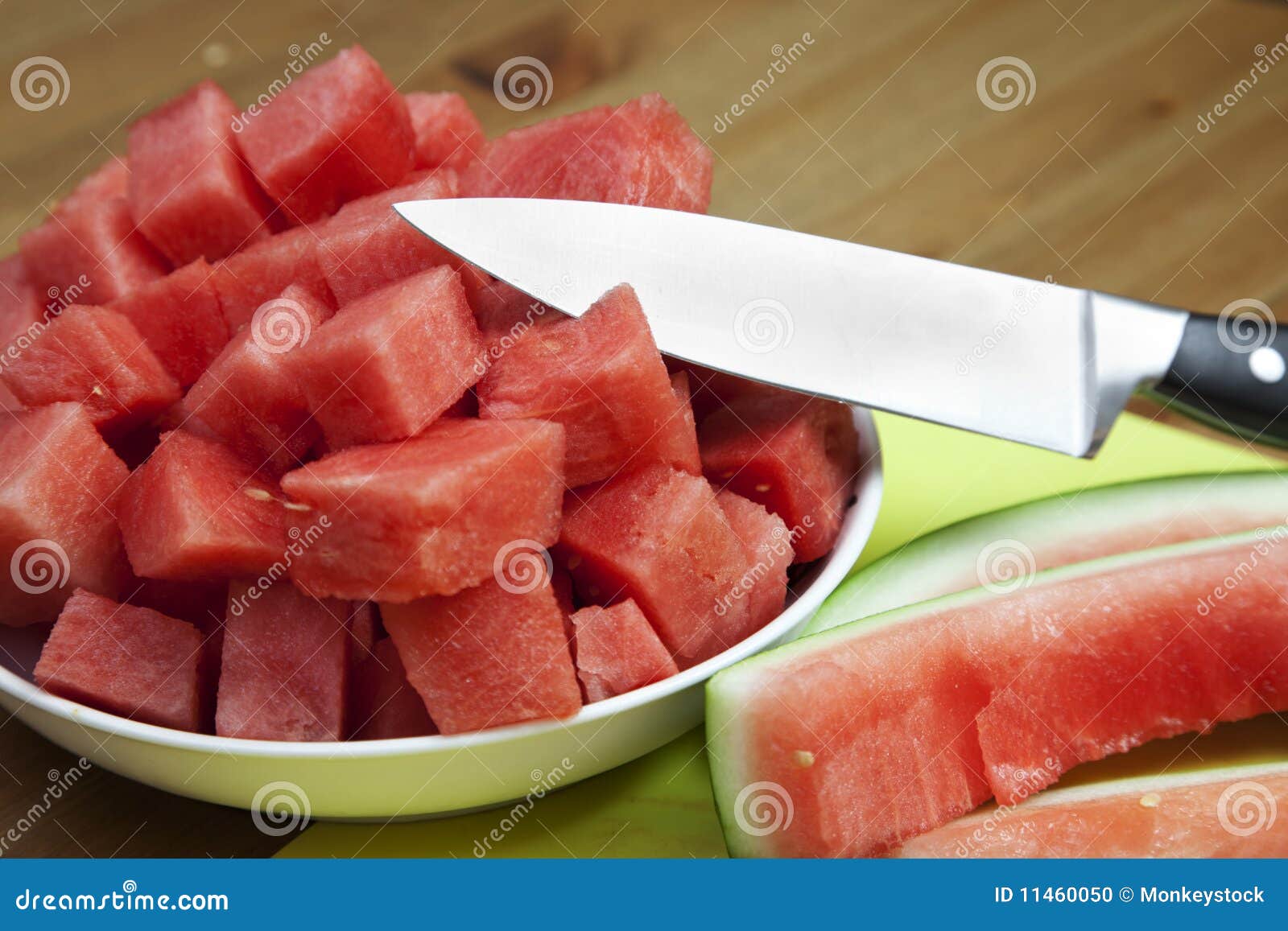 Sandía Cortada En Cuadritos Fresca Foto de archivo - Imagen de sano ...