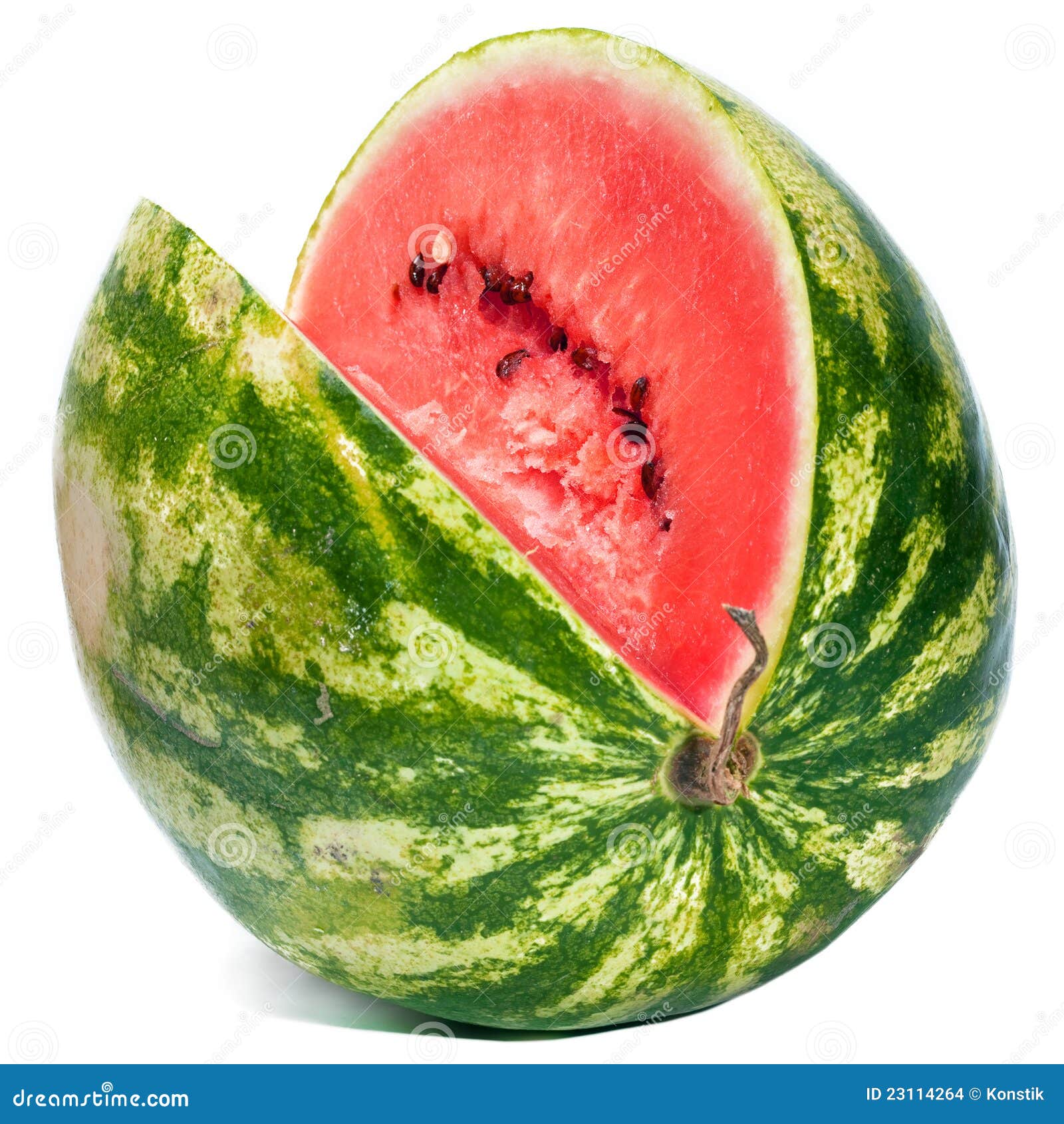 Sandía madura rayada foto de archivo. Imagen de fruta - 23114264