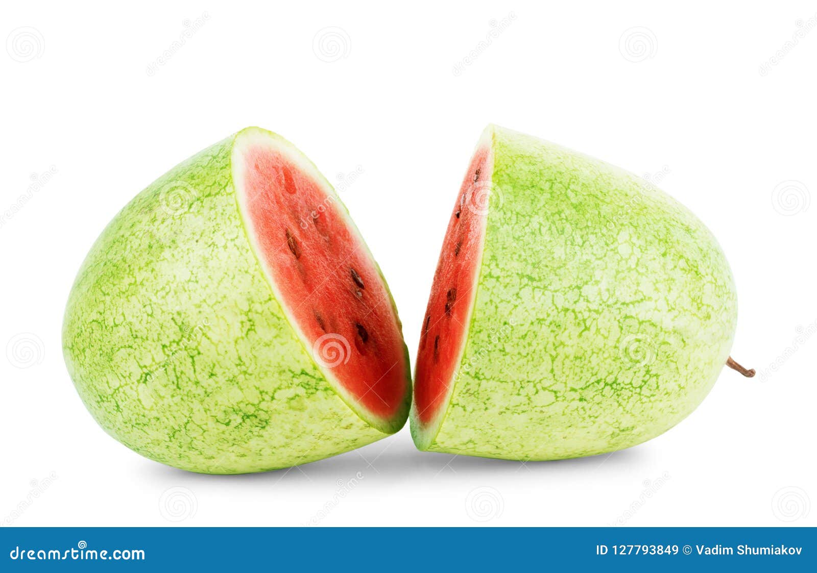 Sandía Rayada Madura Aislada En Blanco Imagen de archivo - Imagen de ...