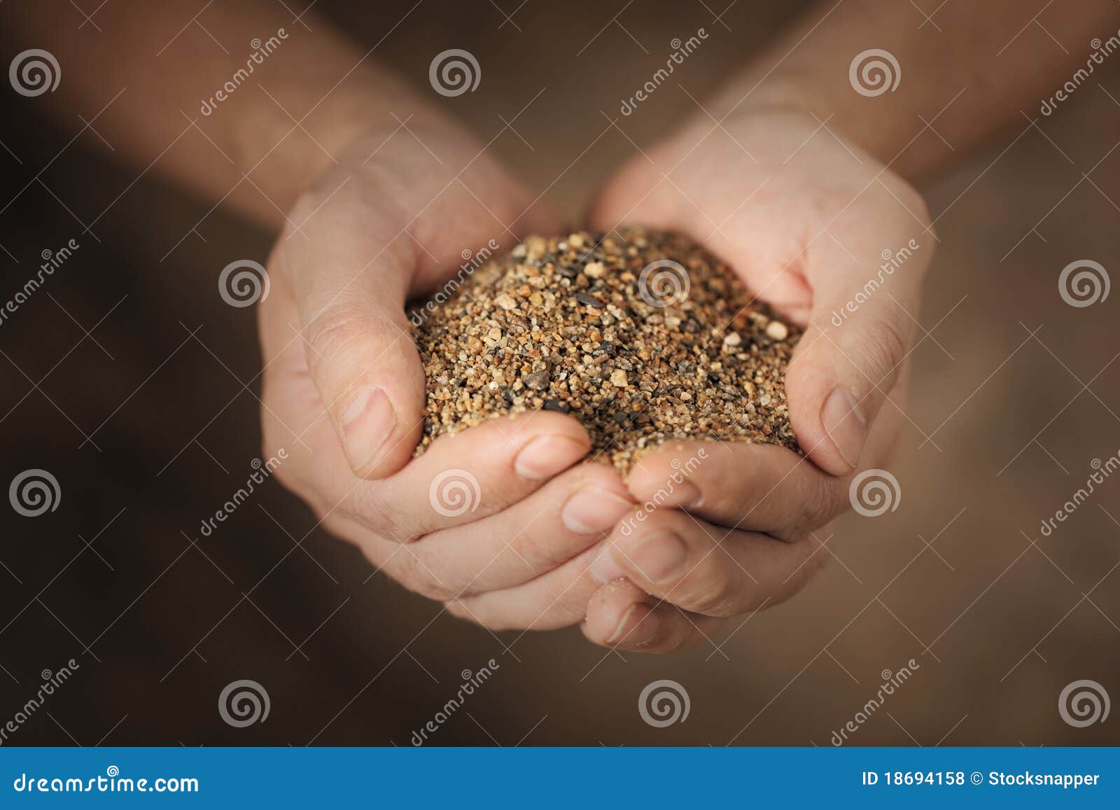 Sand stock photo. Image of hands, grains, coarse, grain - 18694158