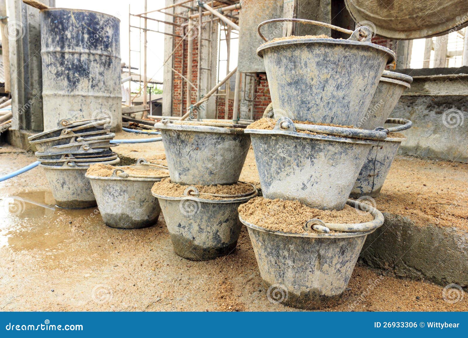 Sand for construction job stock photo. Image of build - 26933306