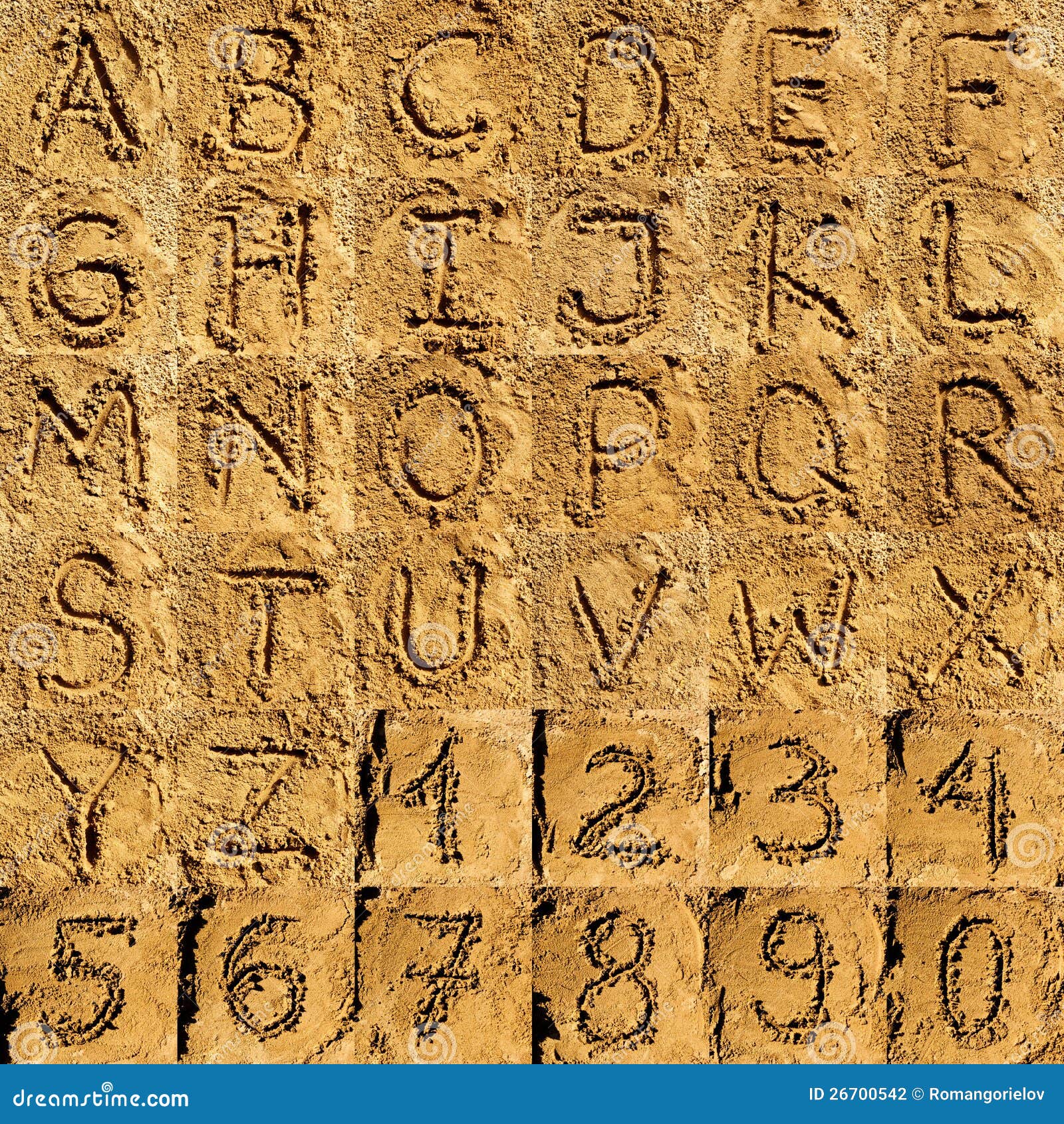 Sand alphabet collection stock photo. Image of sand, golden - 26700542