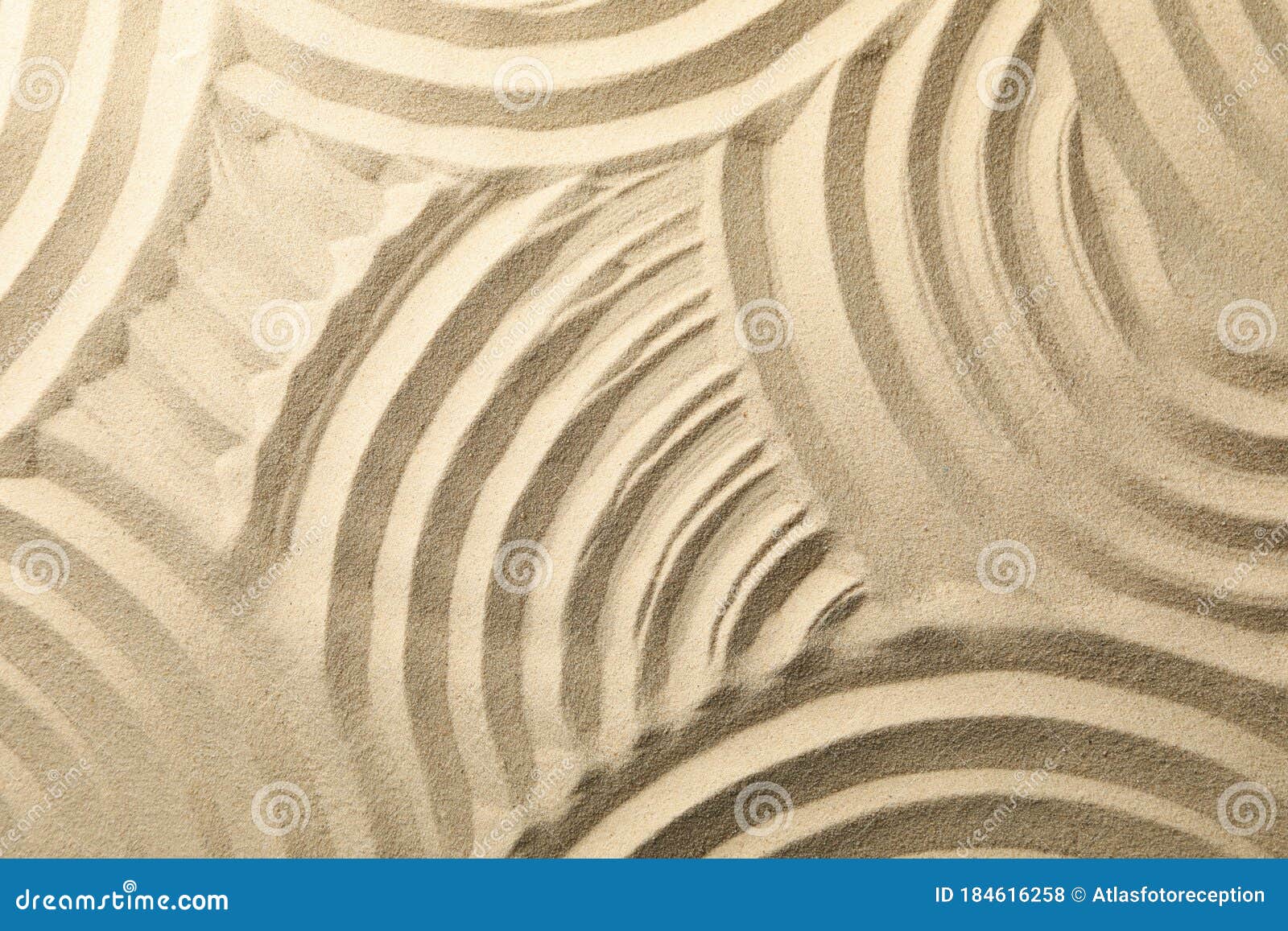 Sand Background with Patterns Top View. Zen Concept Stock Photo - Image ...
