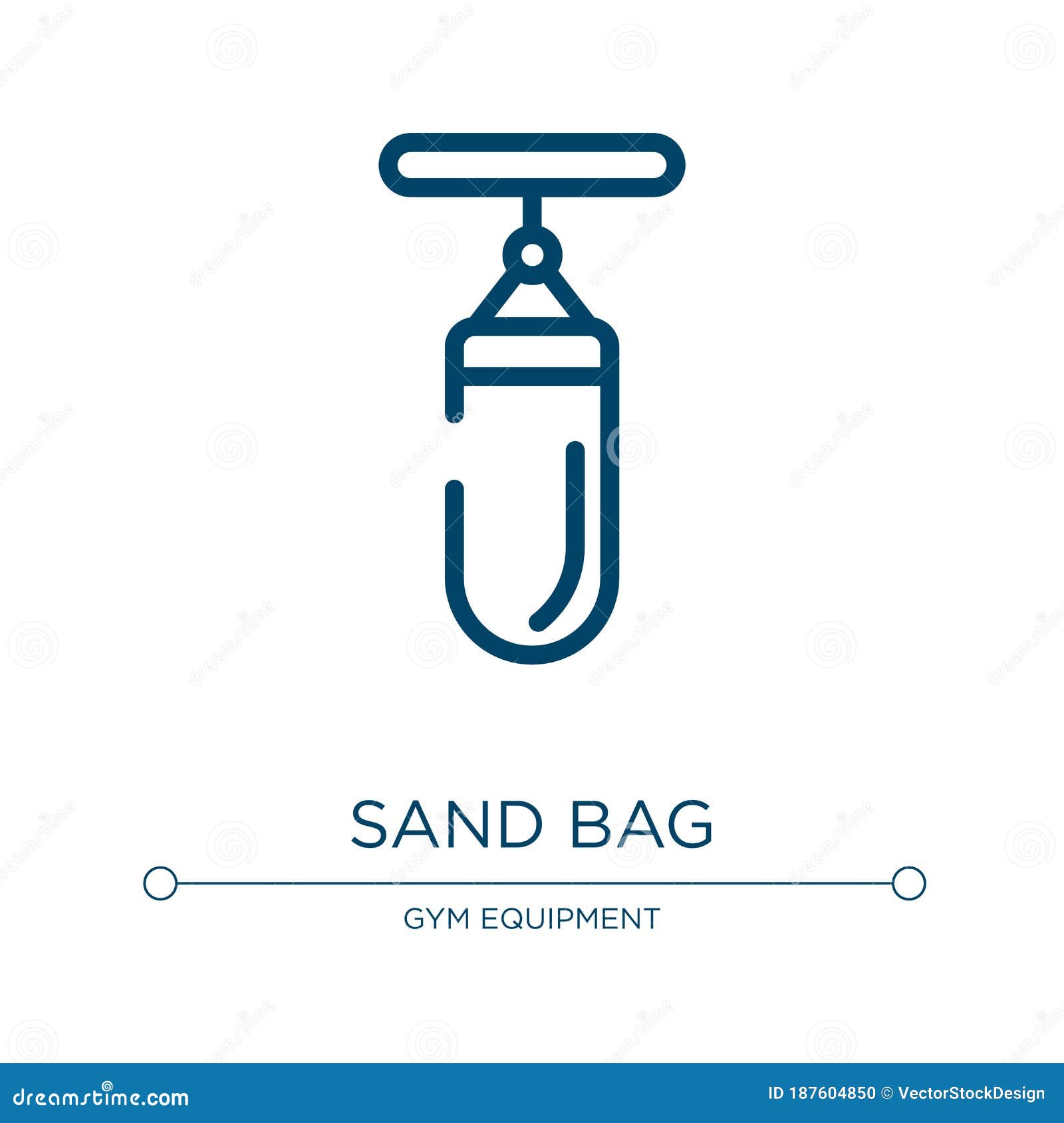 Sand Bag Icon. Linear Vector Illustration from Thai Boxing Collection ...