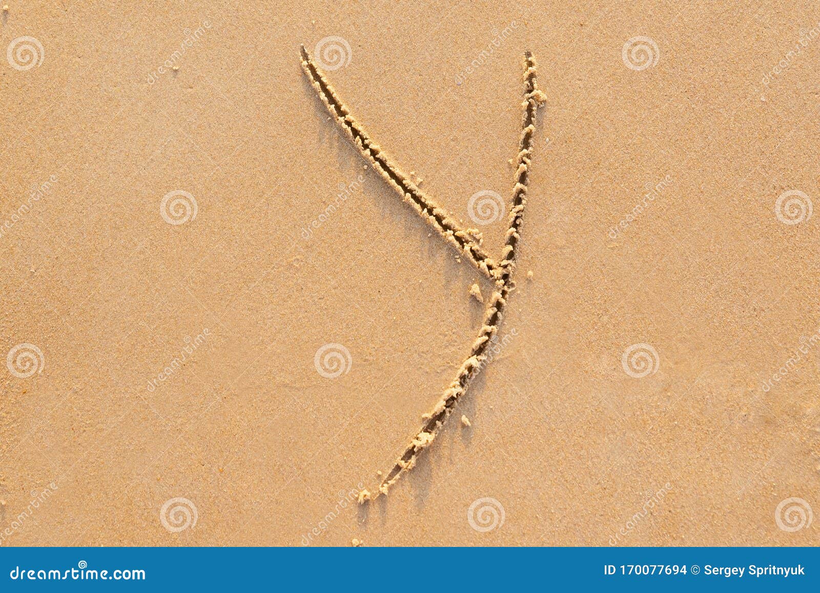 Sand Beach Alphabet: Letter a Stock Photo - Image of font, draw: 170077694
