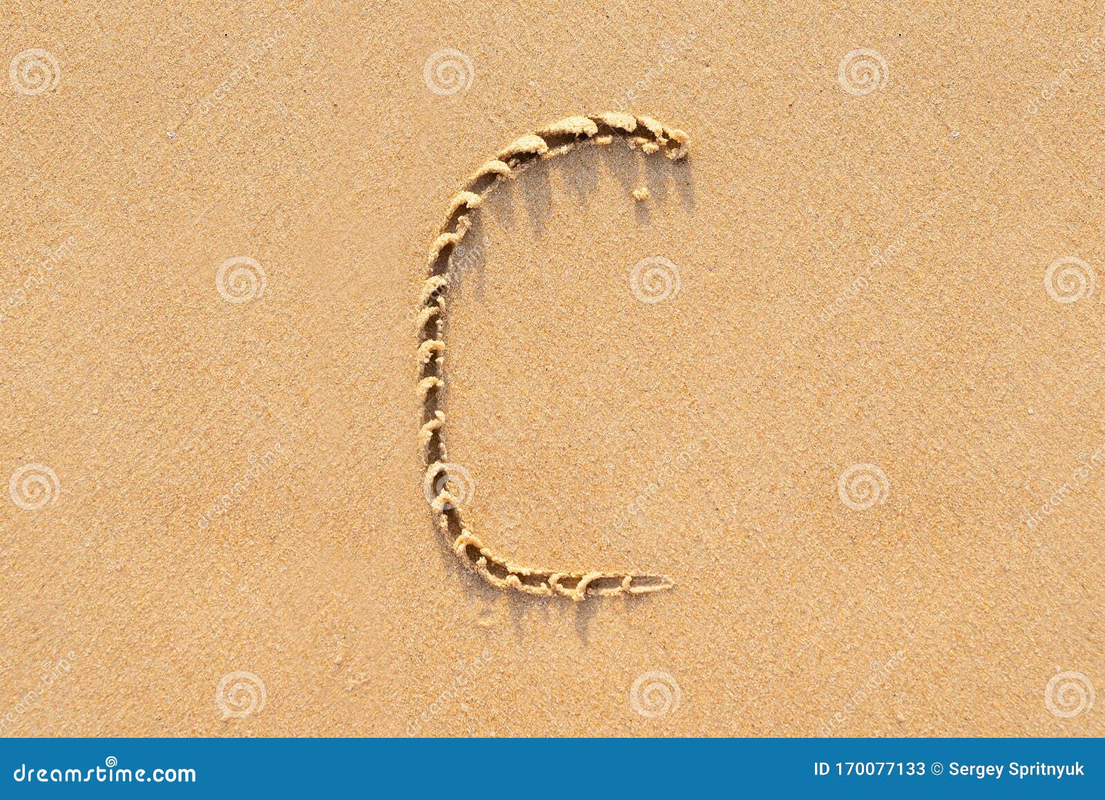 Sand Beach Alphabet: Letter C Stock Image - Image of design, education ...