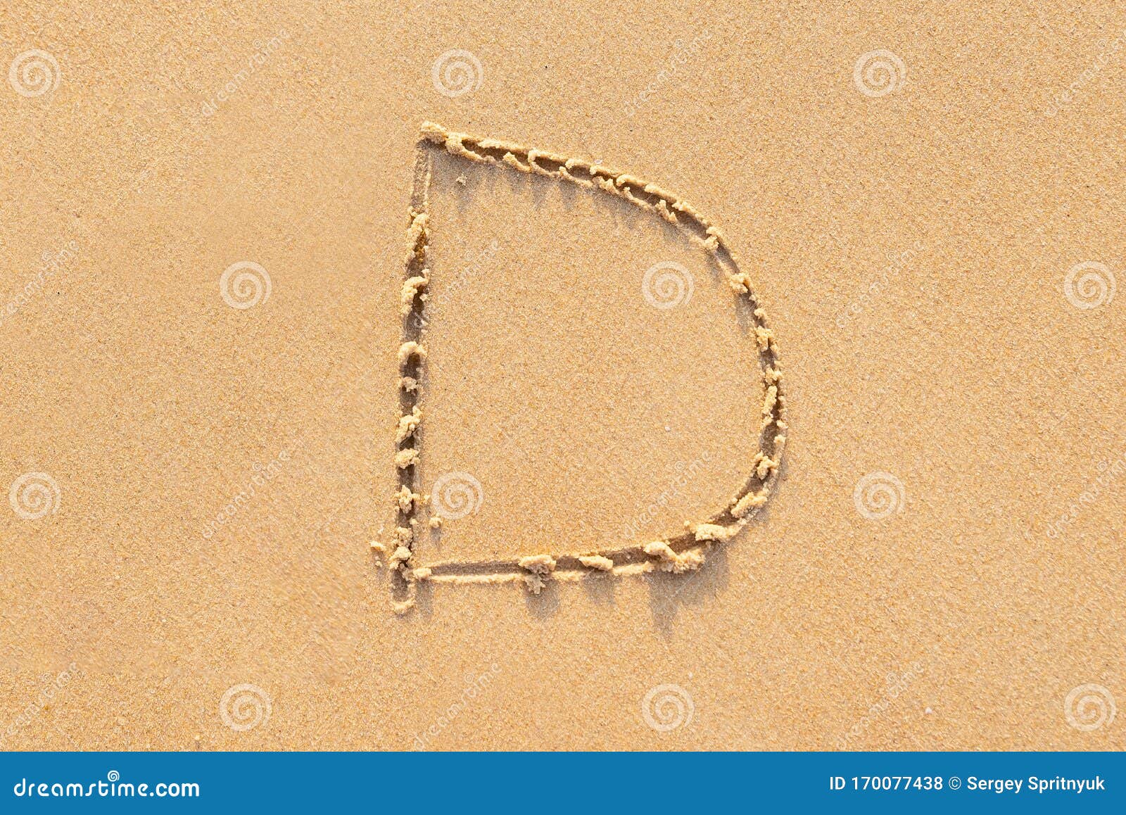 Sand Beach Alphabet: Letter D Stock Photo - Image of language ...