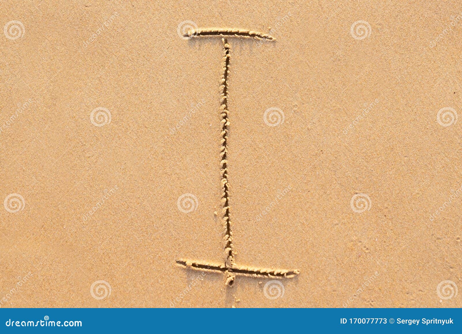 Sand Beach Alphabet: Letter I Stock Image - Image of character, natural ...