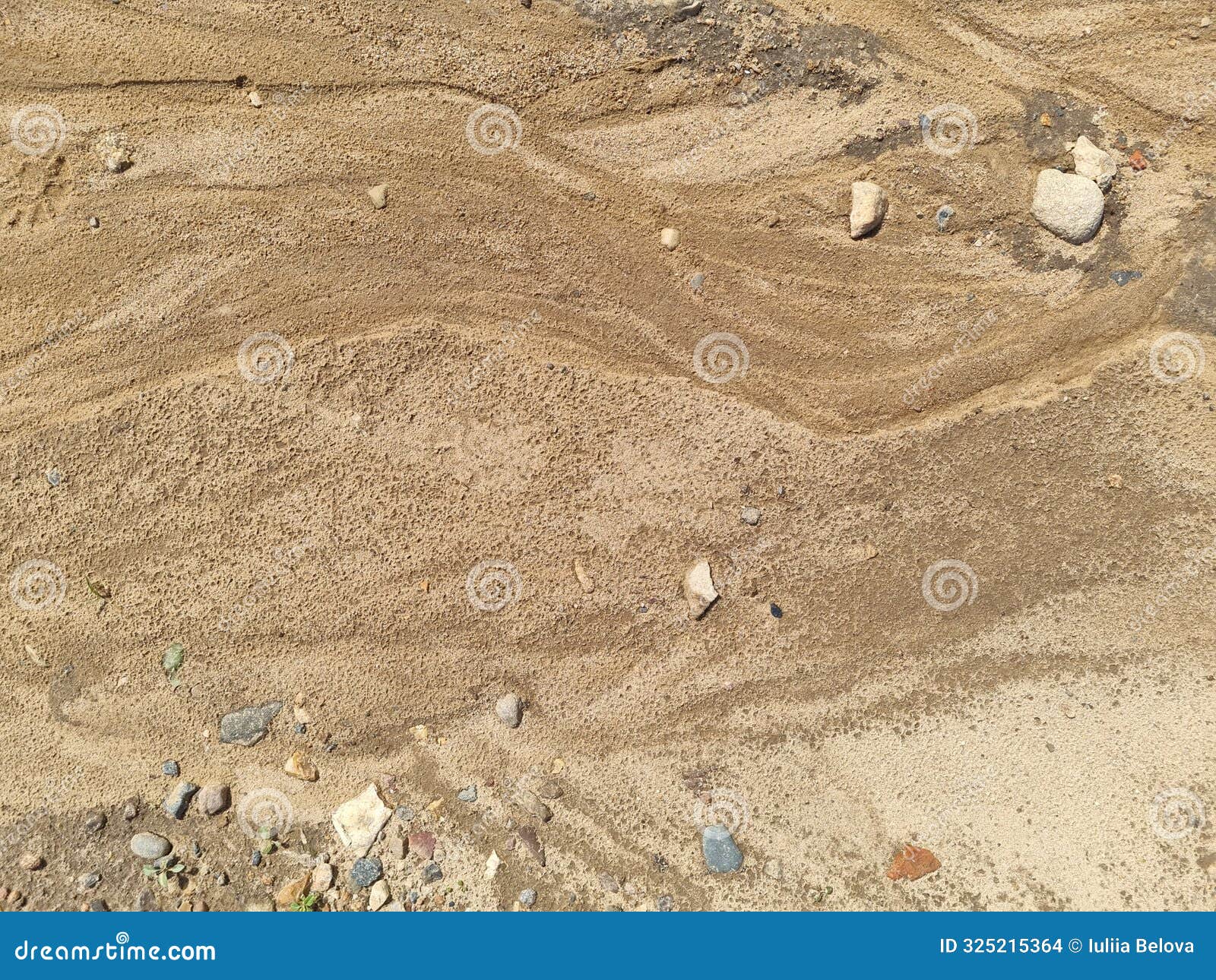 Sand on the Beach As an Abstract Background. Sand Deposits after Water ...