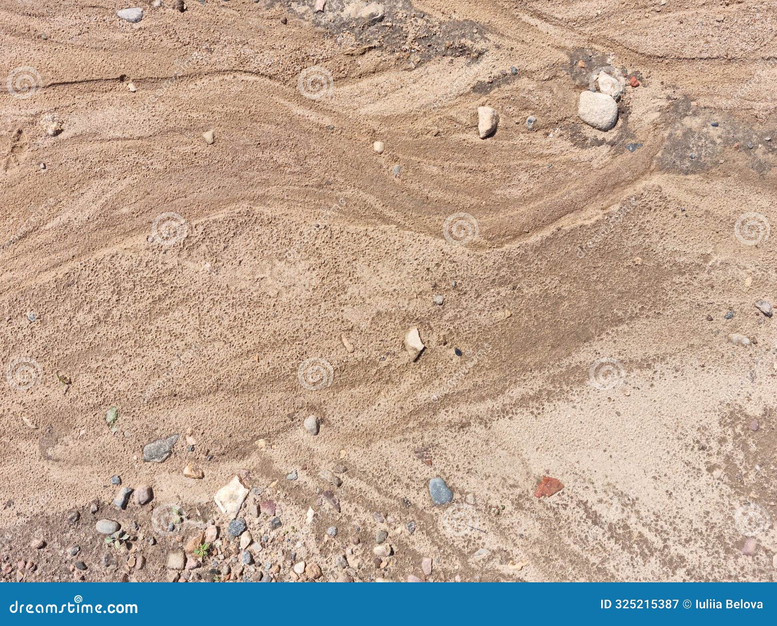 Sand on the Beach As an Abstract Background. Sand Deposits after Water ...