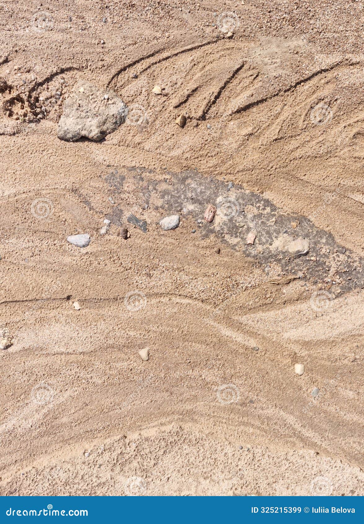 Sand on the Beach As an Abstract Background. Sand Deposits after Water ...