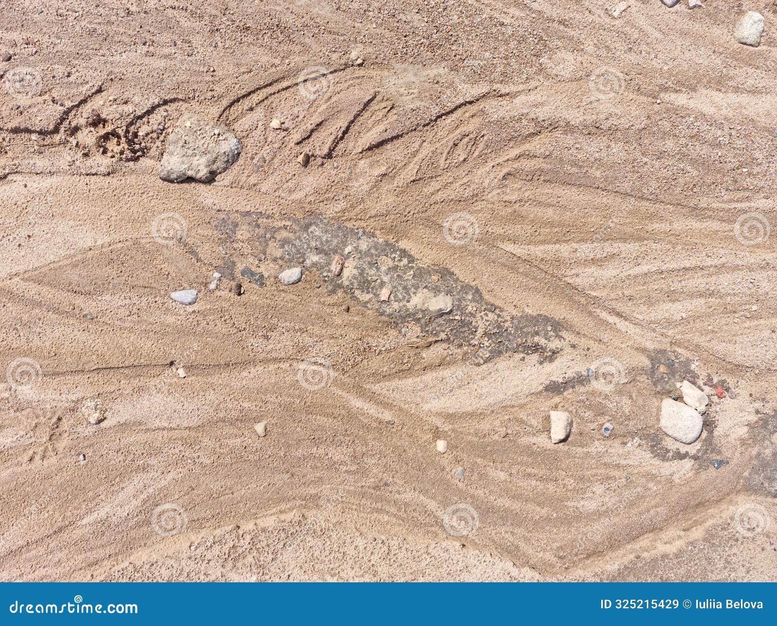 Sand on the Beach As an Abstract Background. Sand Deposits after Water ...