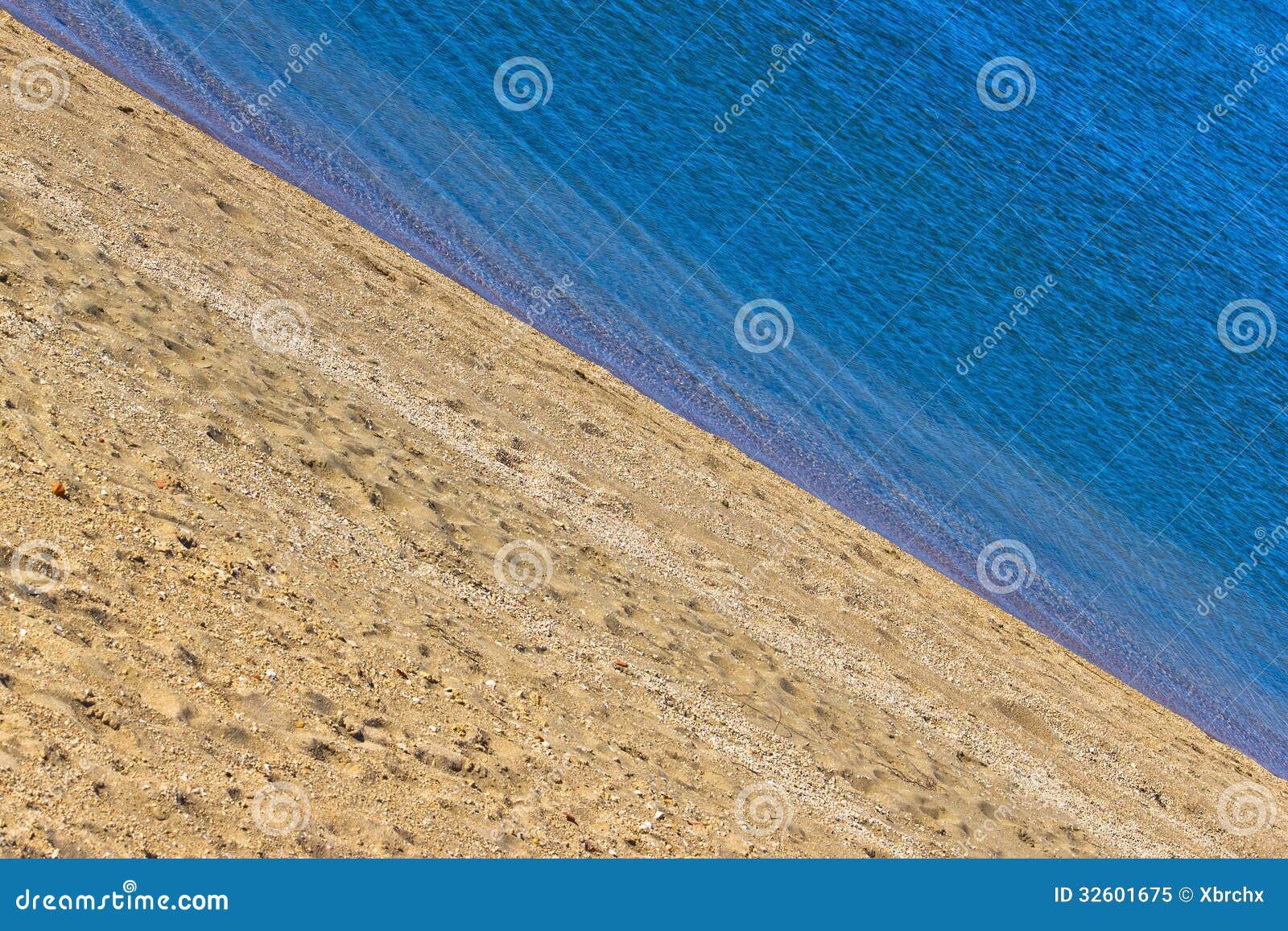 Sand Beach and Blue Sea Diagonal Stock Image - Image of island, lonely ...