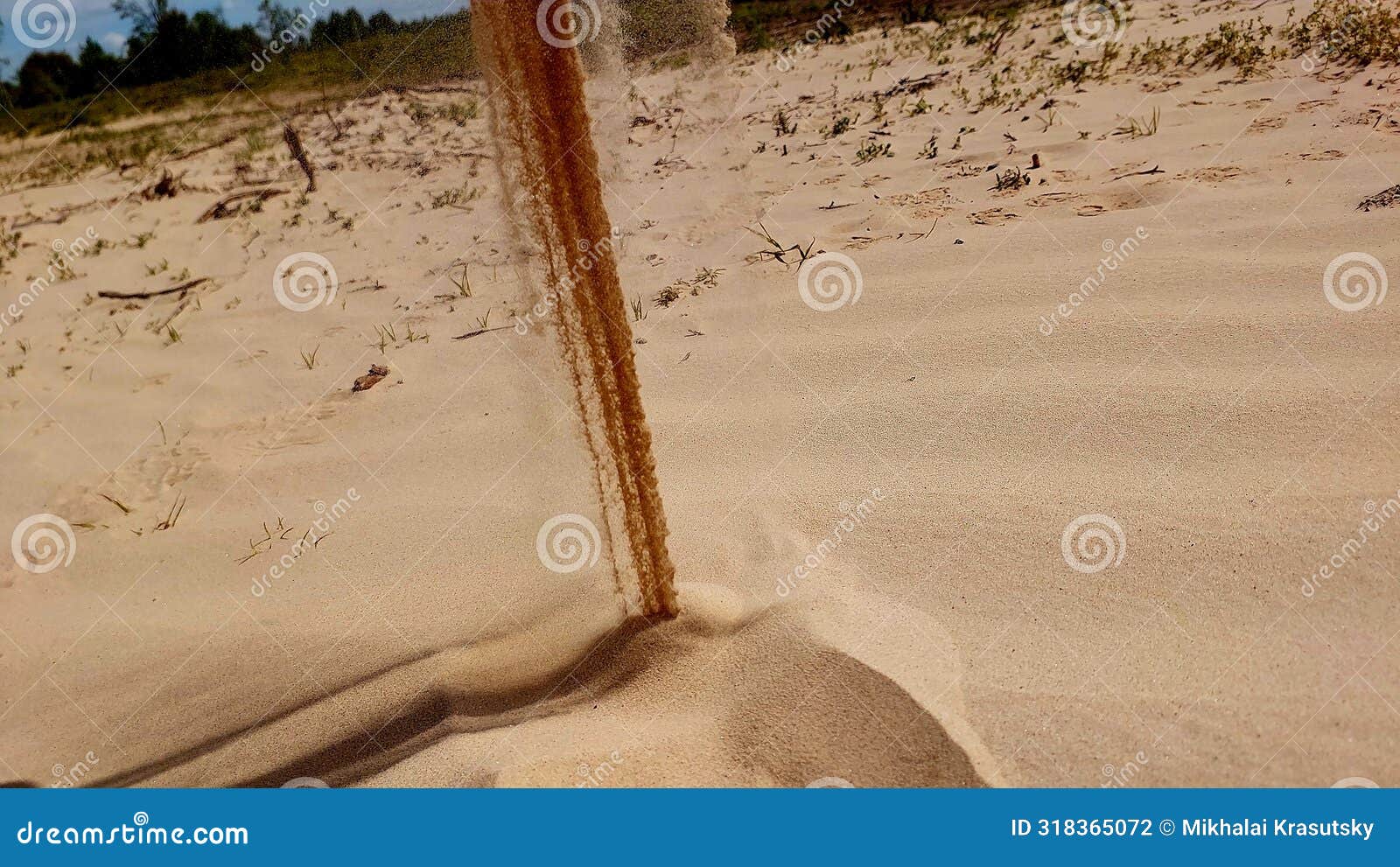 The Sand on the Beach is Falling Stock Photo - Image of plaster, wall ...