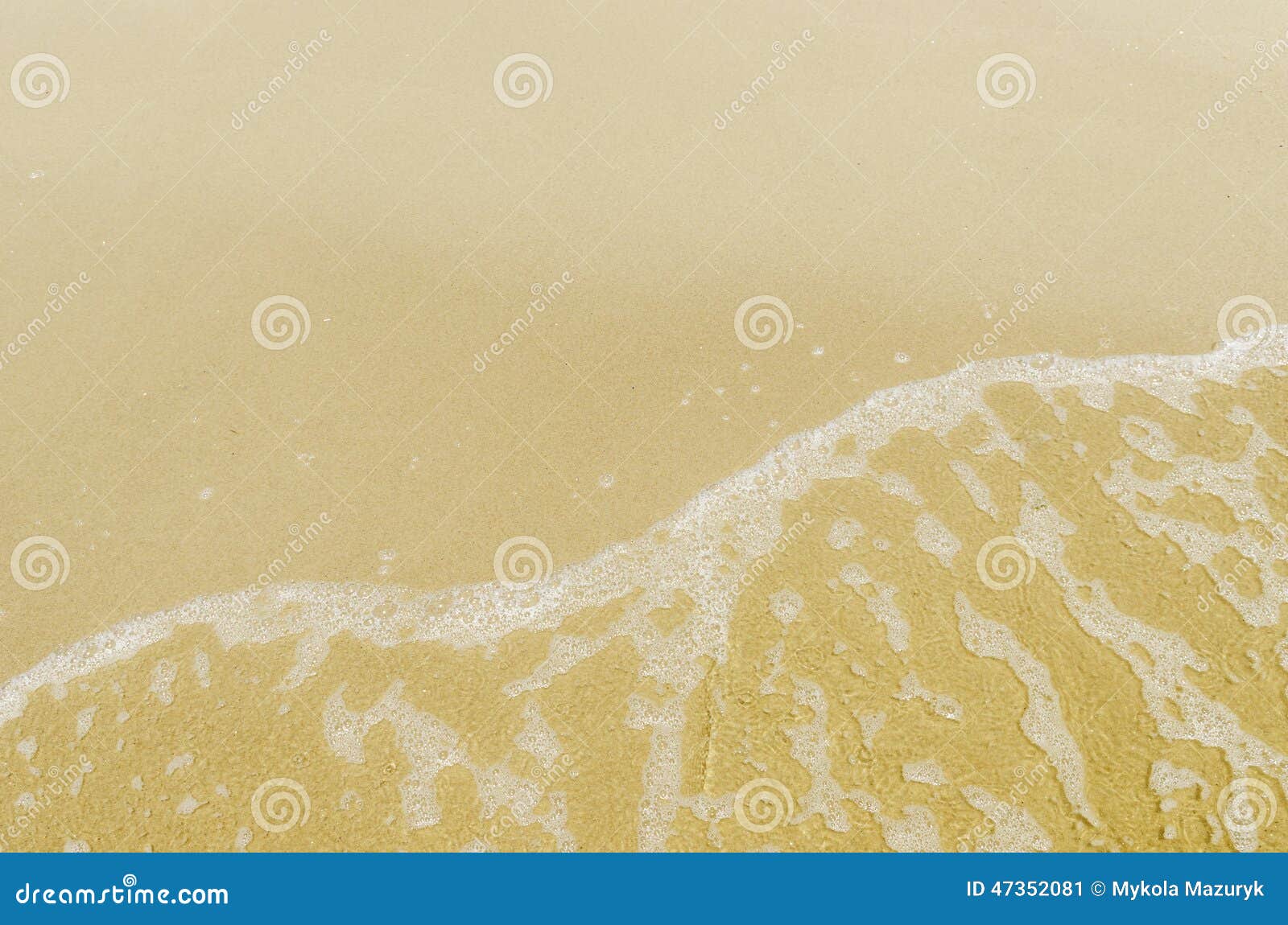 Sand on beach with foam stock image. Image of shore, holiday - 47352081