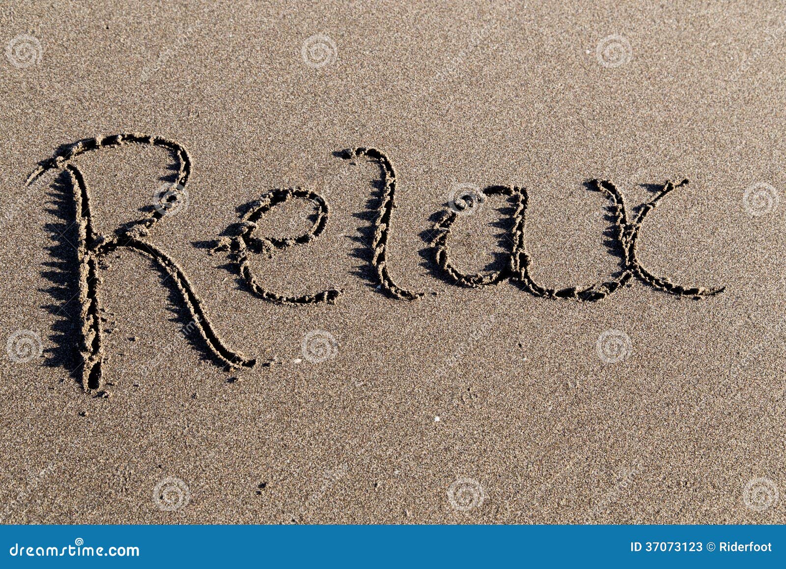 Sand beach script relax stock image. Image of concept - 37073123